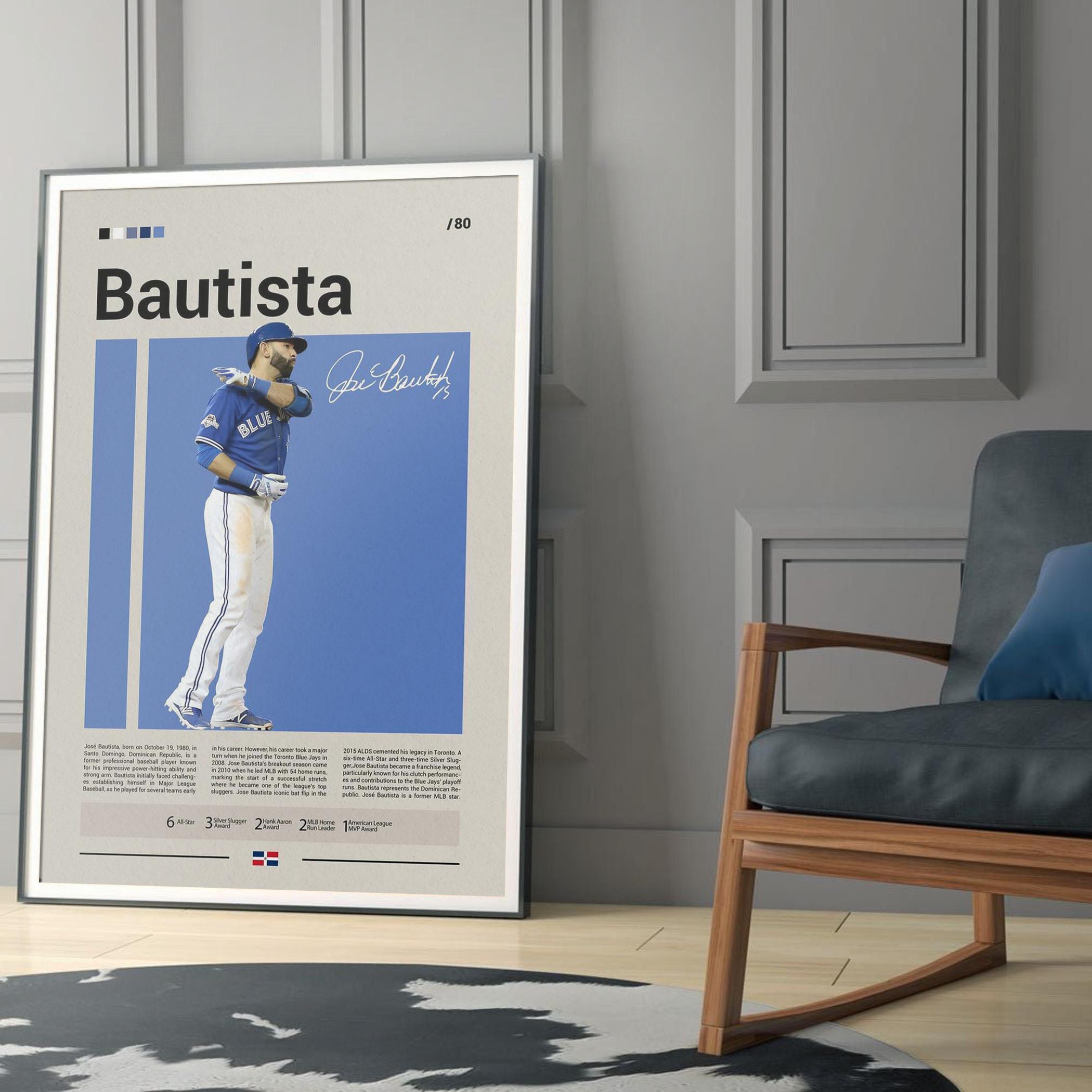 Minimalist Bautista Blue Jays Toronto Blue Jays Poster