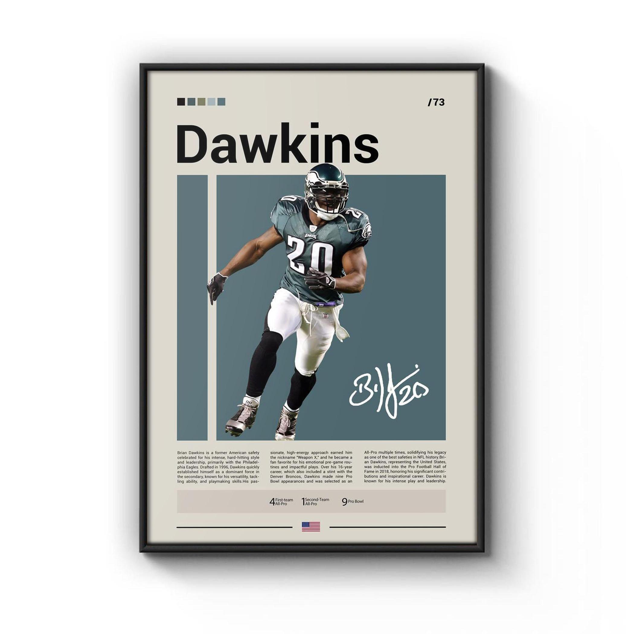 Minimalist Brian Dawkins Philadelphia Eagles Poster
