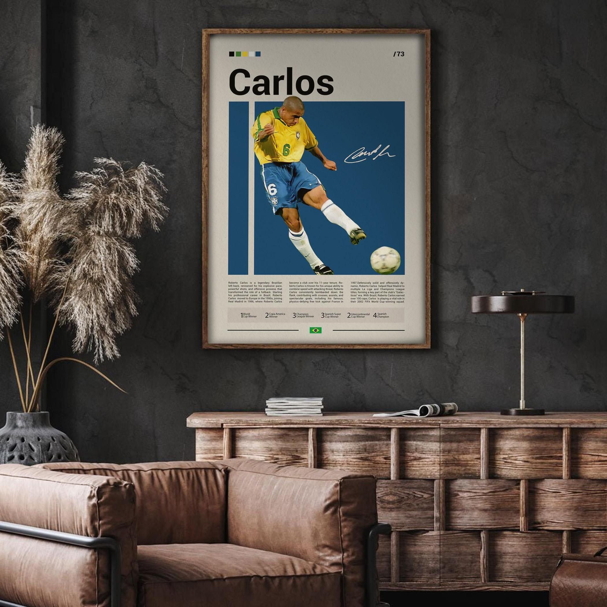 Minimalist Cafu Brazil National Team Poster