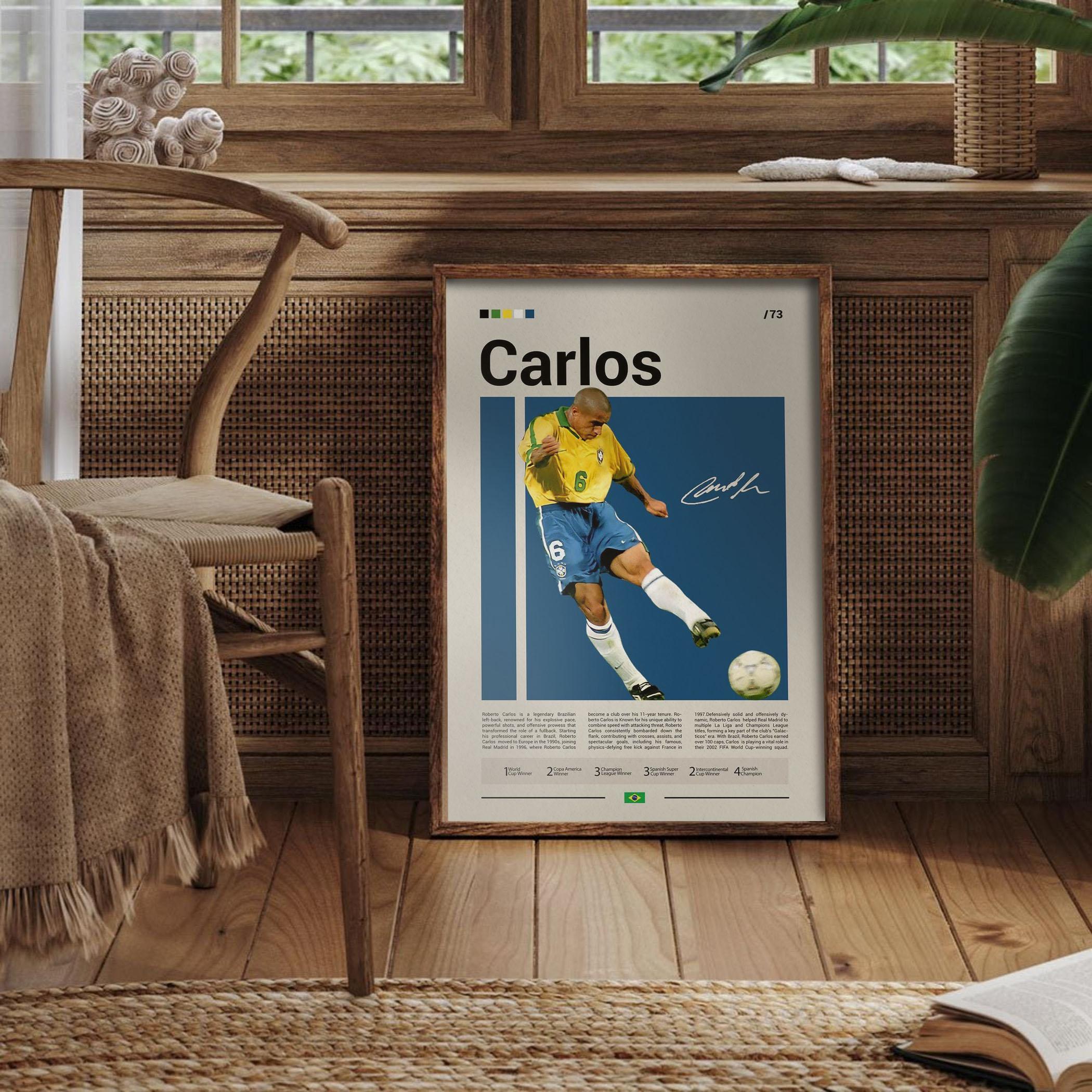 Minimalist Cafu Brazil National Team Poster
