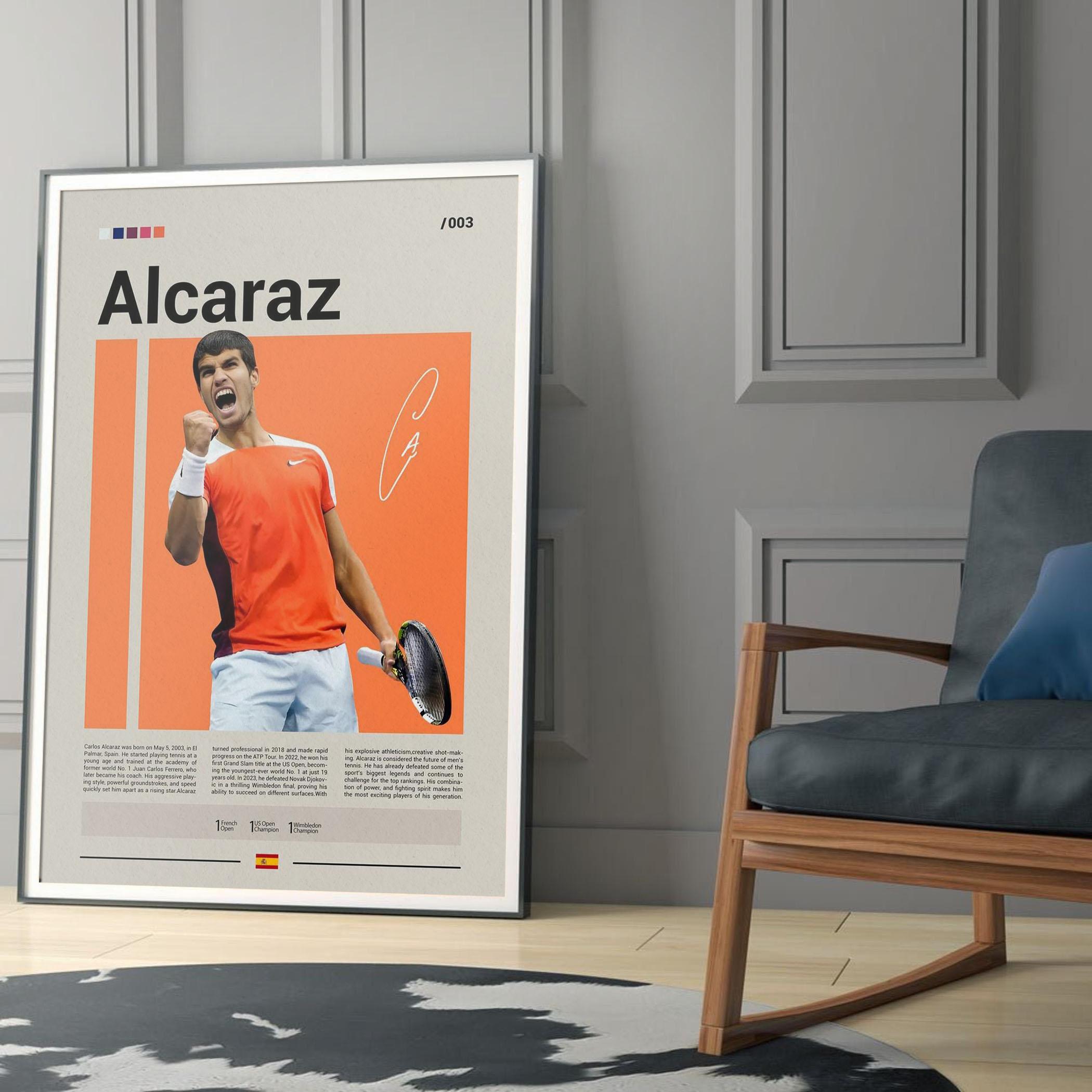 Minimalist Carlos Alcaraz Poster