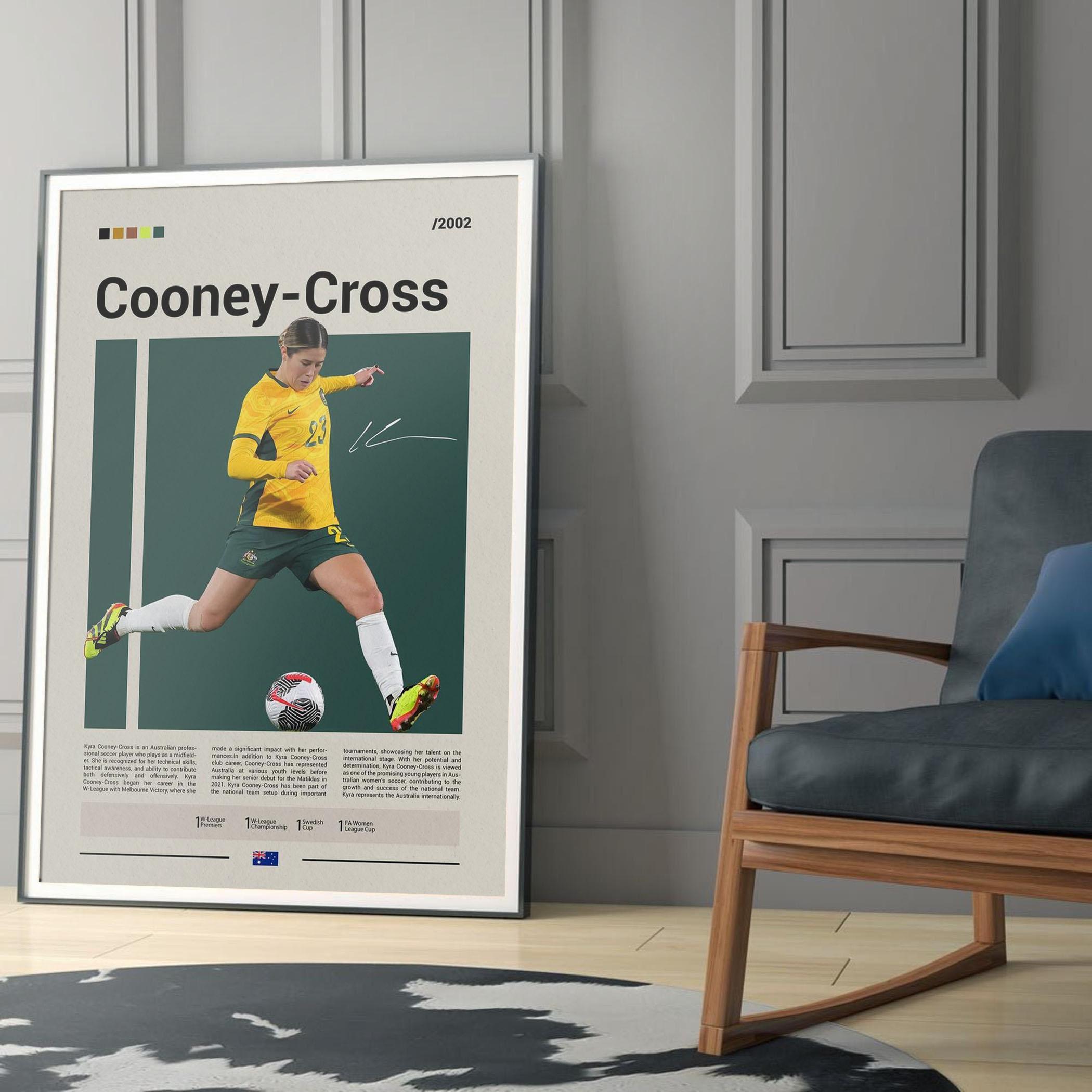Minimalist Conny Cross Australia Women's National Team Poster