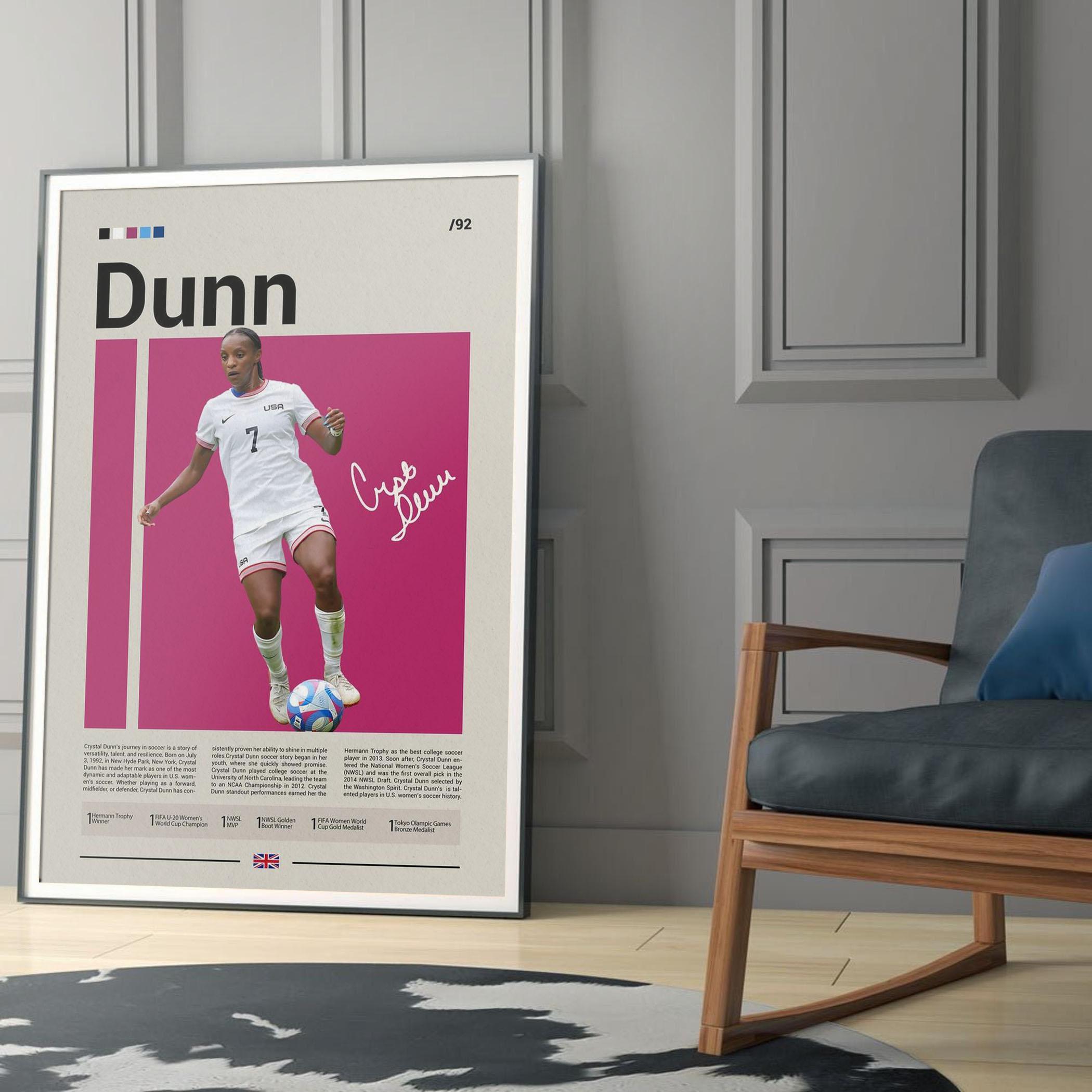 Minimalist Crystal Dunn USWNT Poster