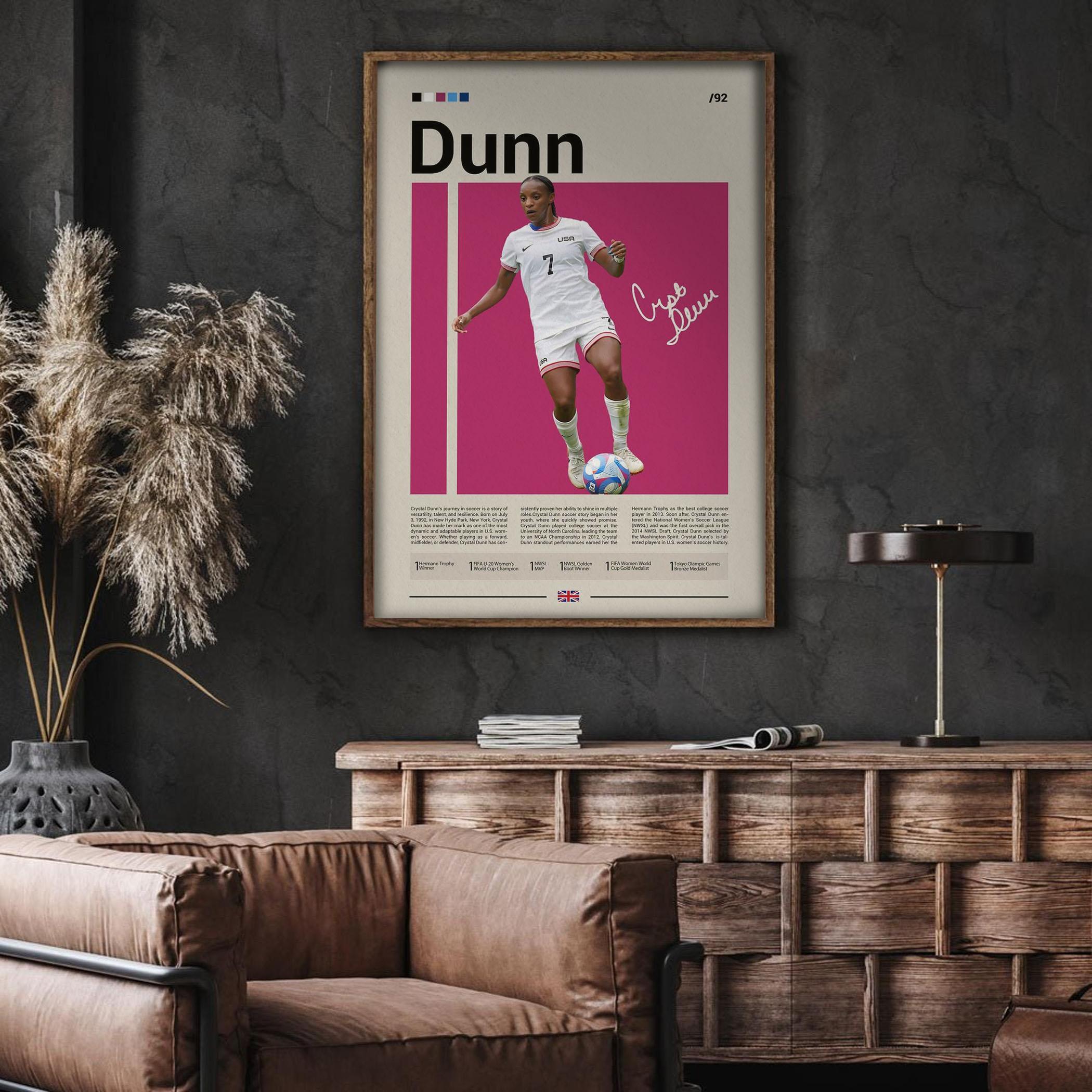 Minimalist Crystal Dunn USWNT Poster