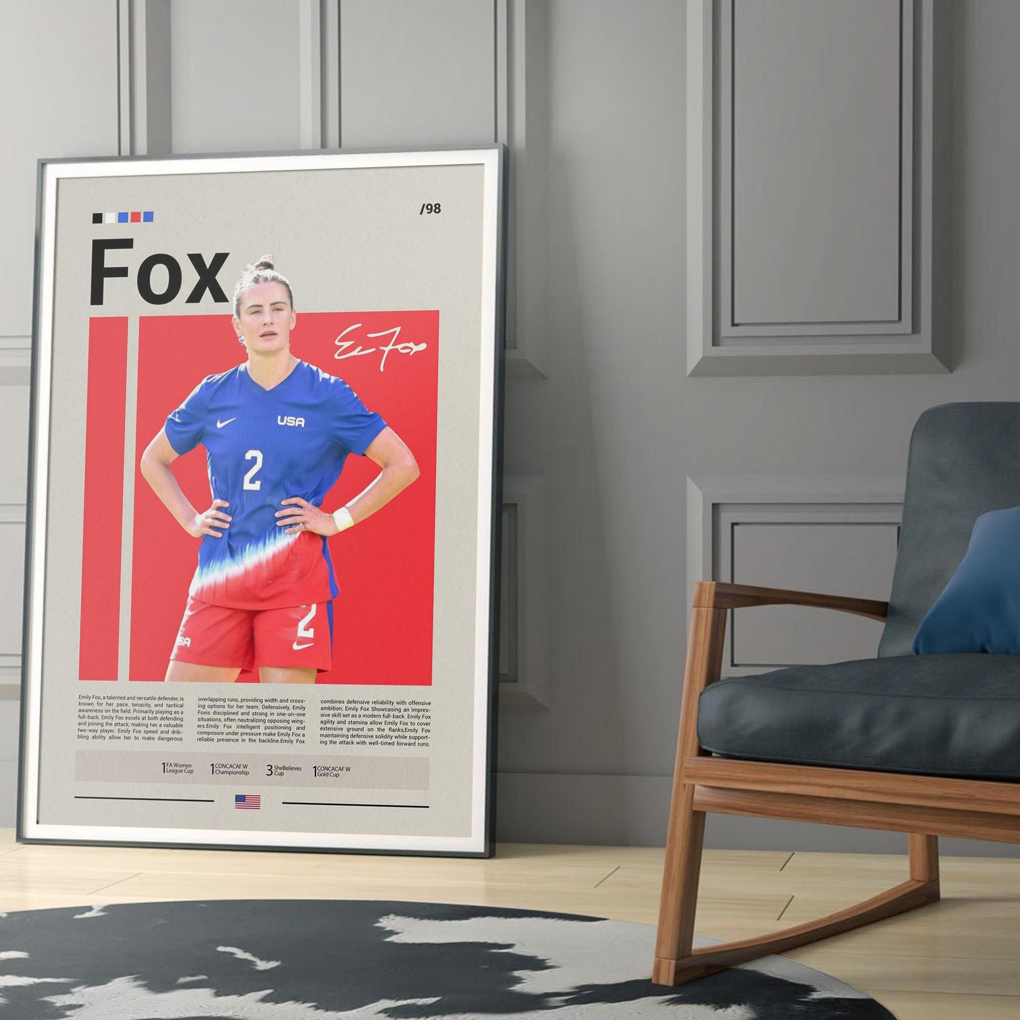 Minimalist Emily Fox US Women's Soccer Poster