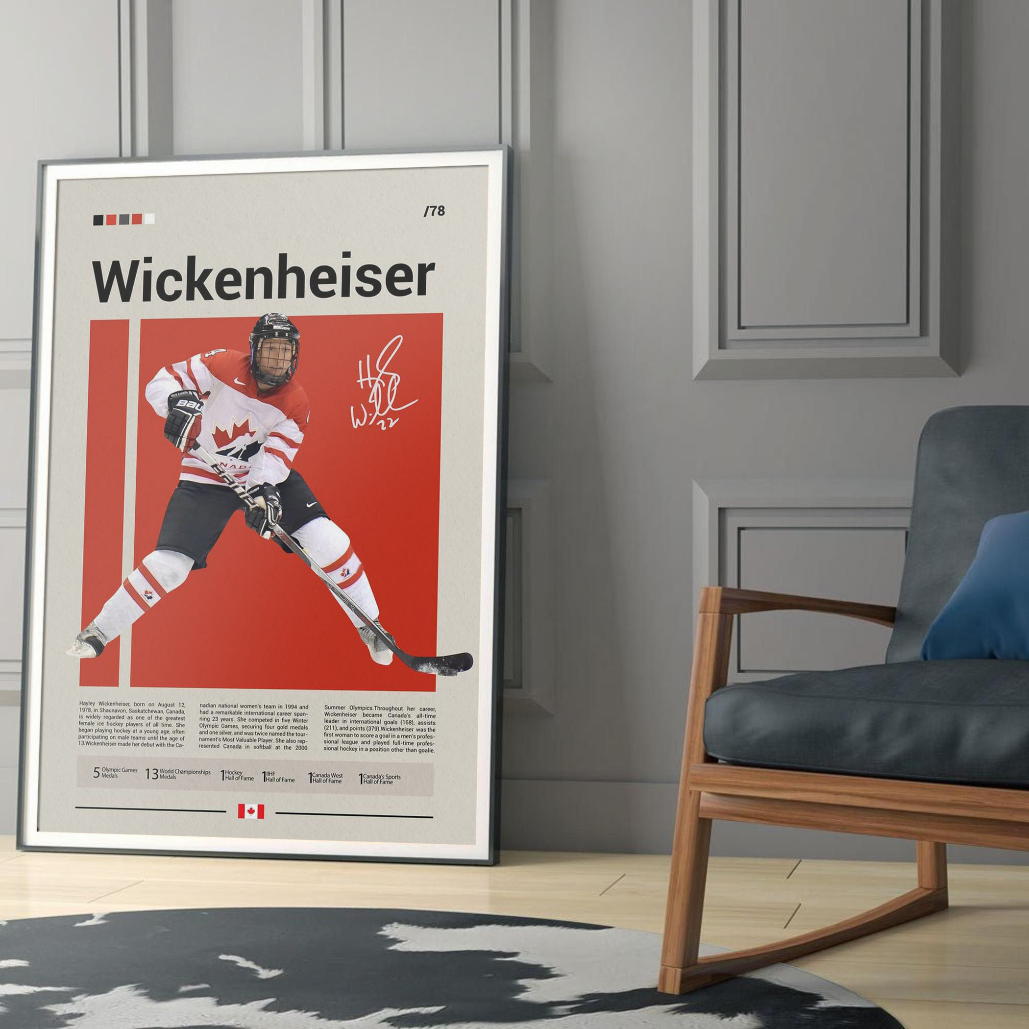 Minimalist Hayley Wickenheiser Canadian Women’s Legend Poster