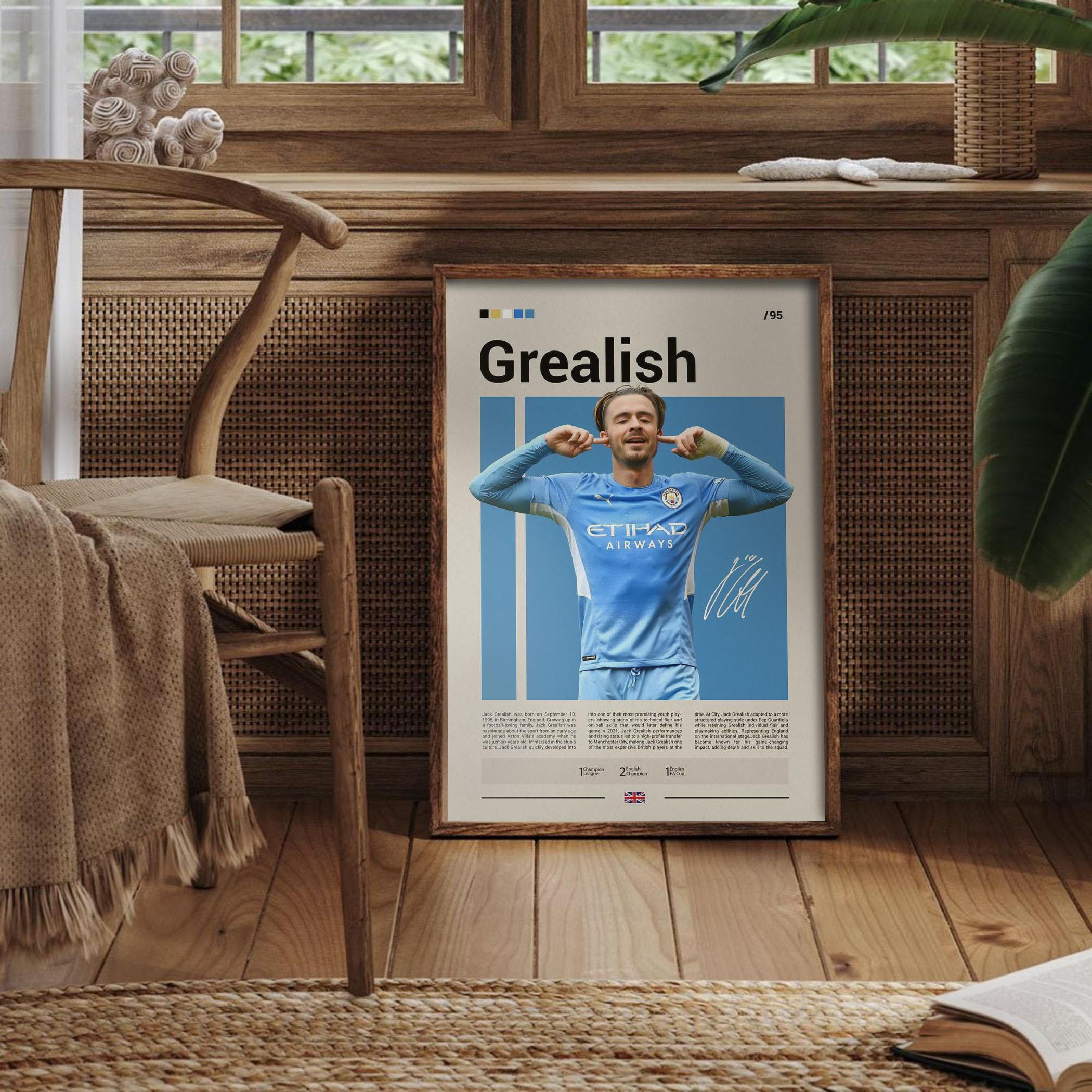 Minimalist Jack Grealish Manchester City Poster