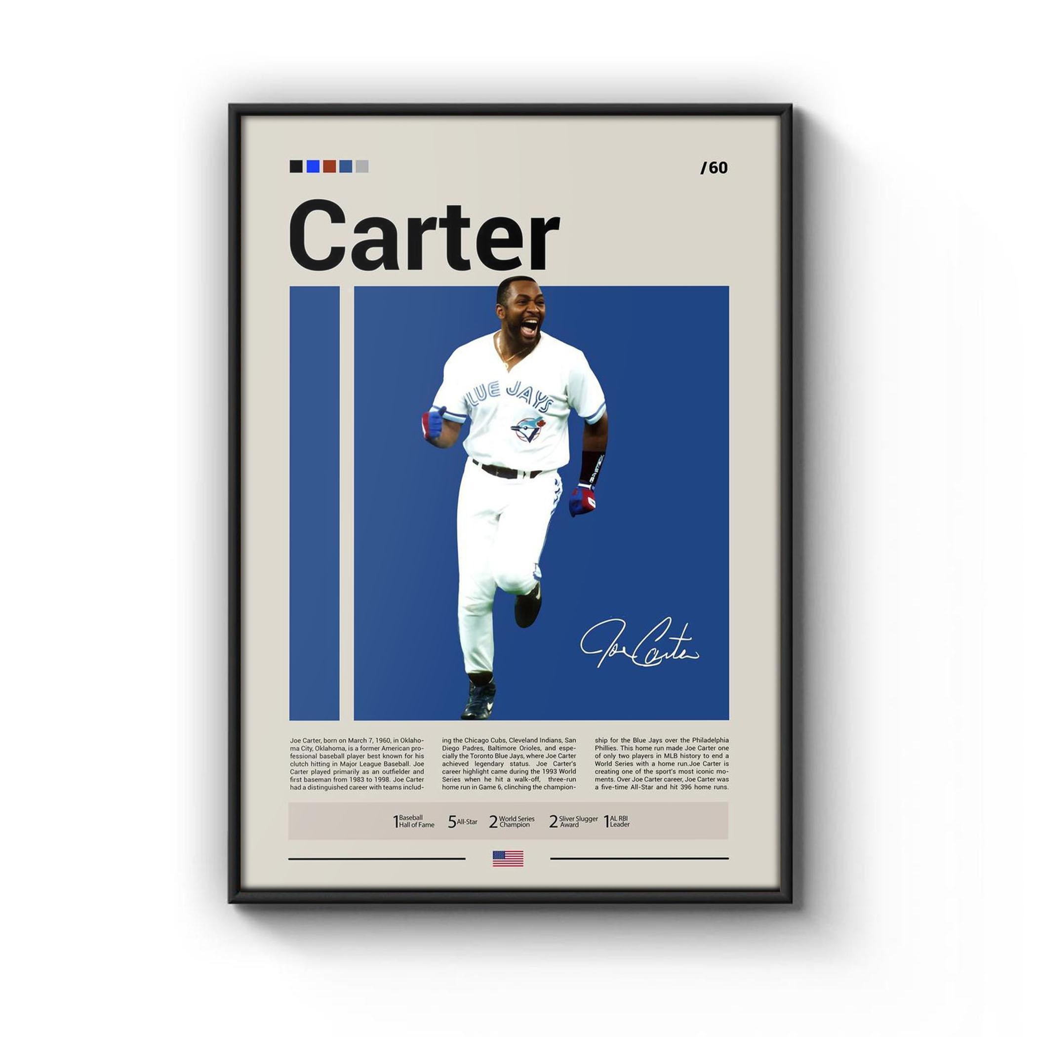 Minimalist Joe Carter Toronto Blue Jays Poster