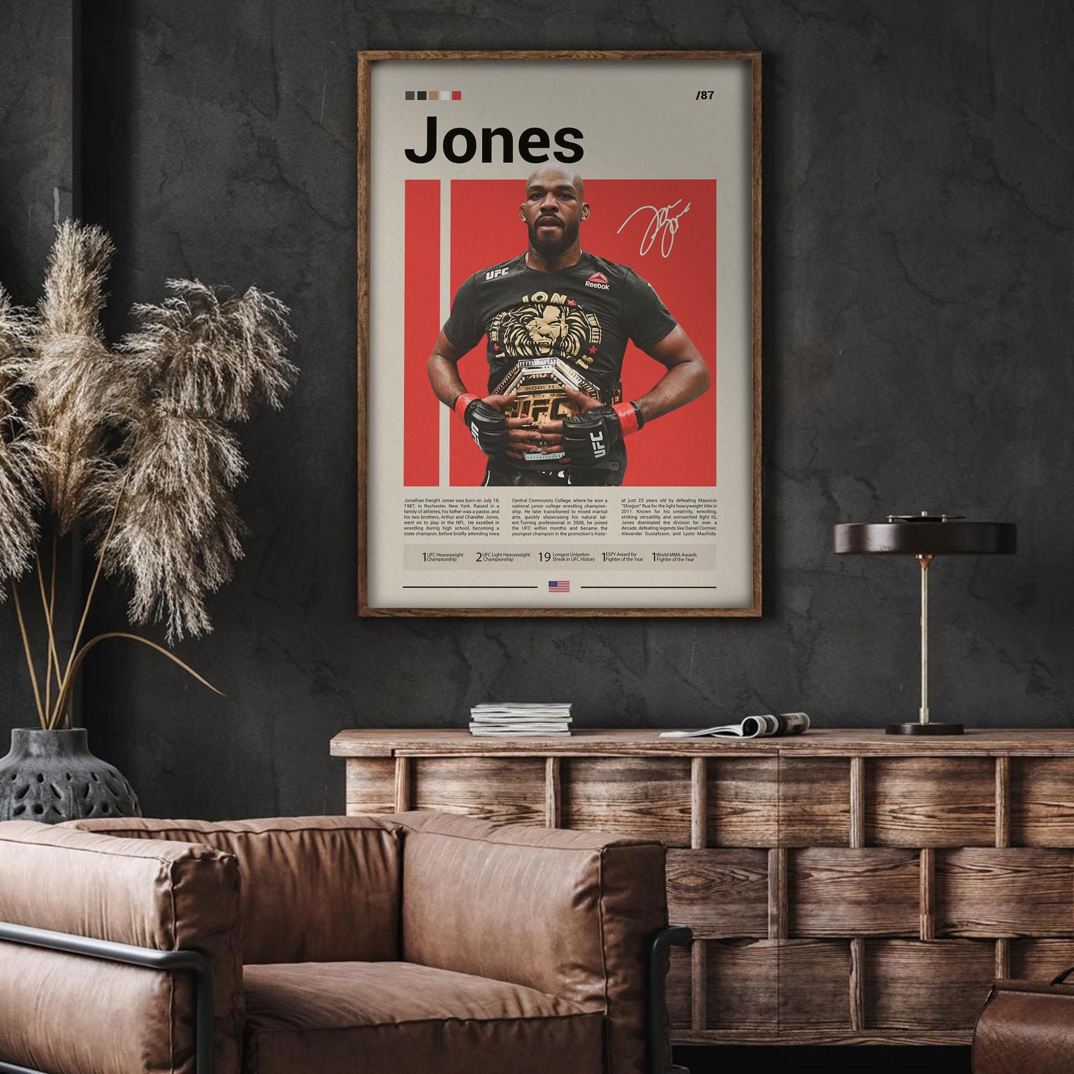 Minimalist Jon Jones Fighting Poster