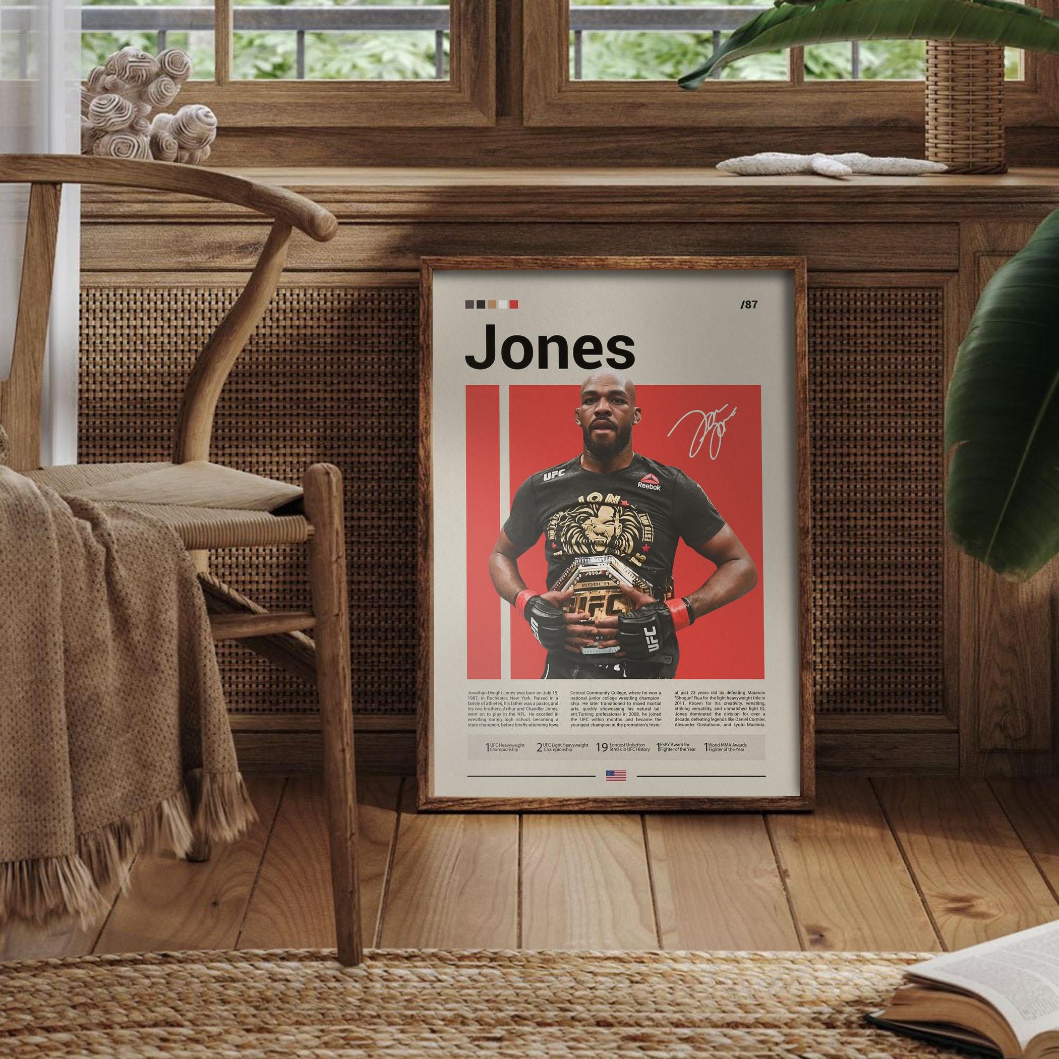 Minimalist Jon Jones Fighting Poster