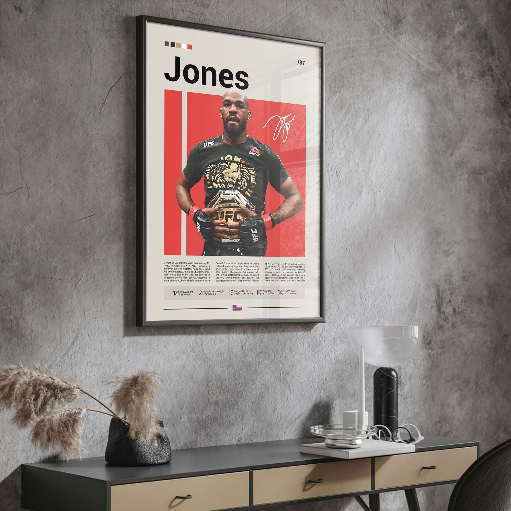 Minimalist Jon Jones Fighting Poster