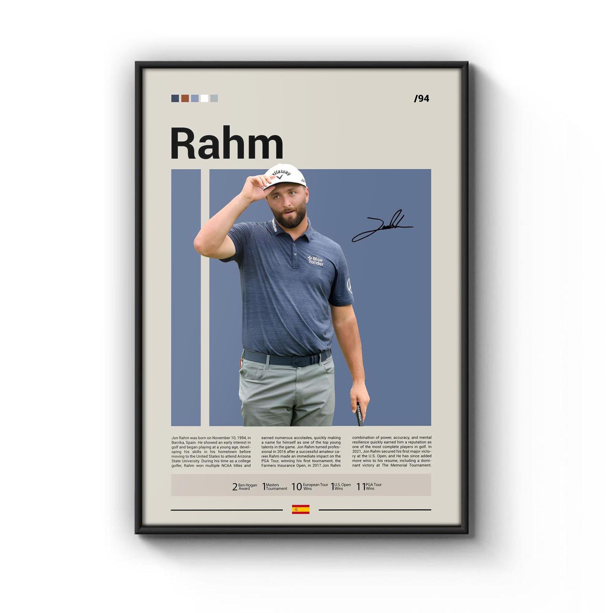Minimalist Jon Rahm Poster