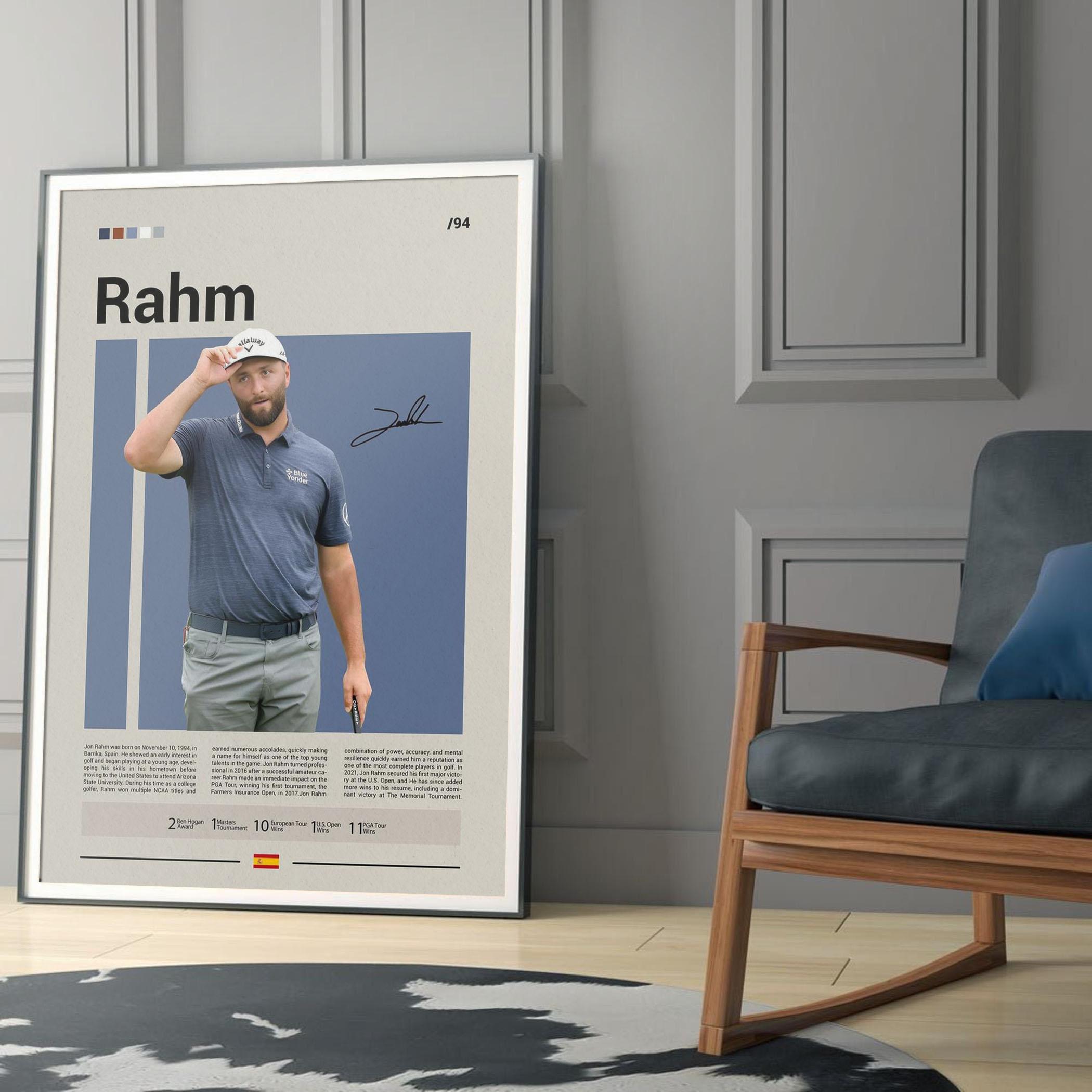 Minimalist Jon Rahm Poster