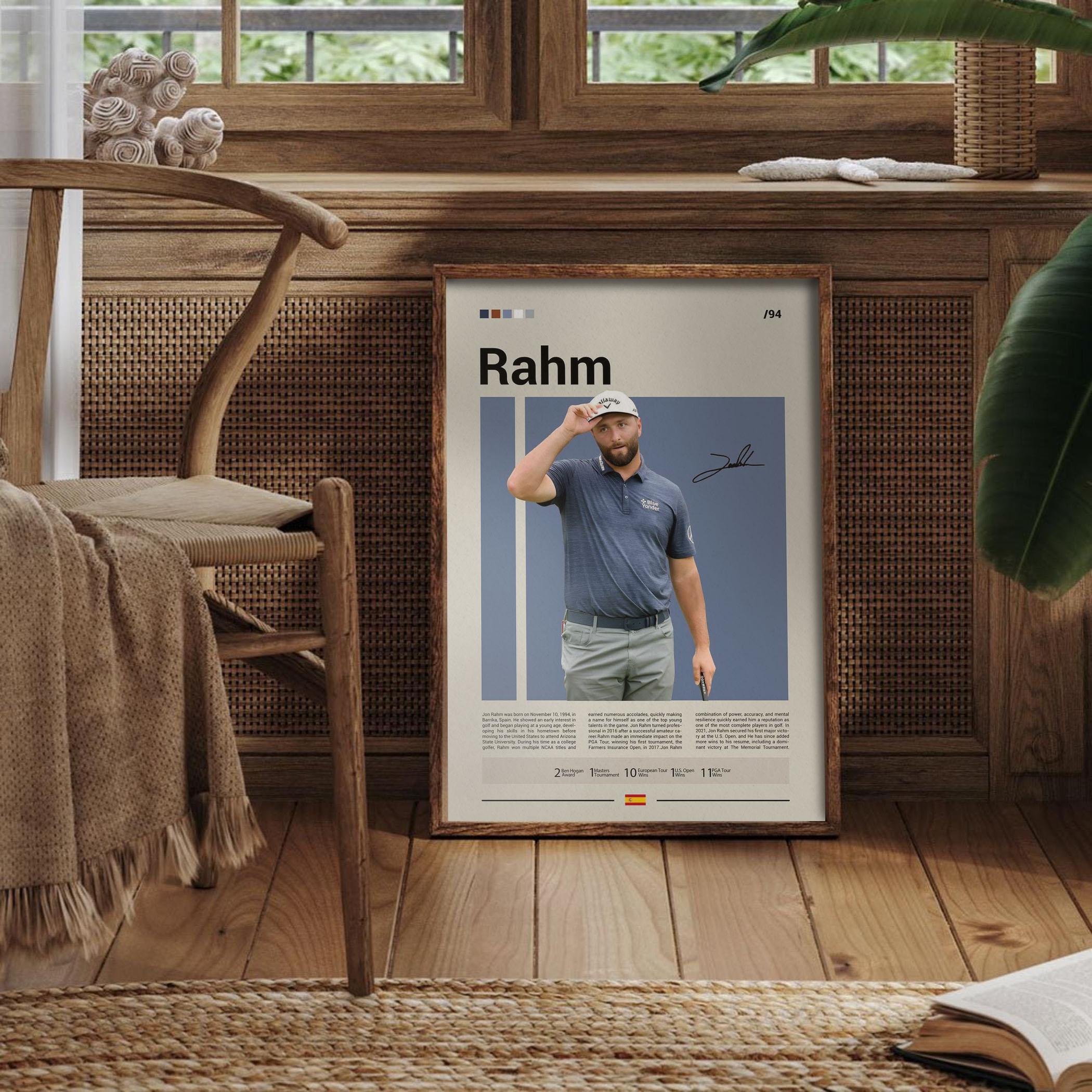 Minimalist Jon Rahm Poster