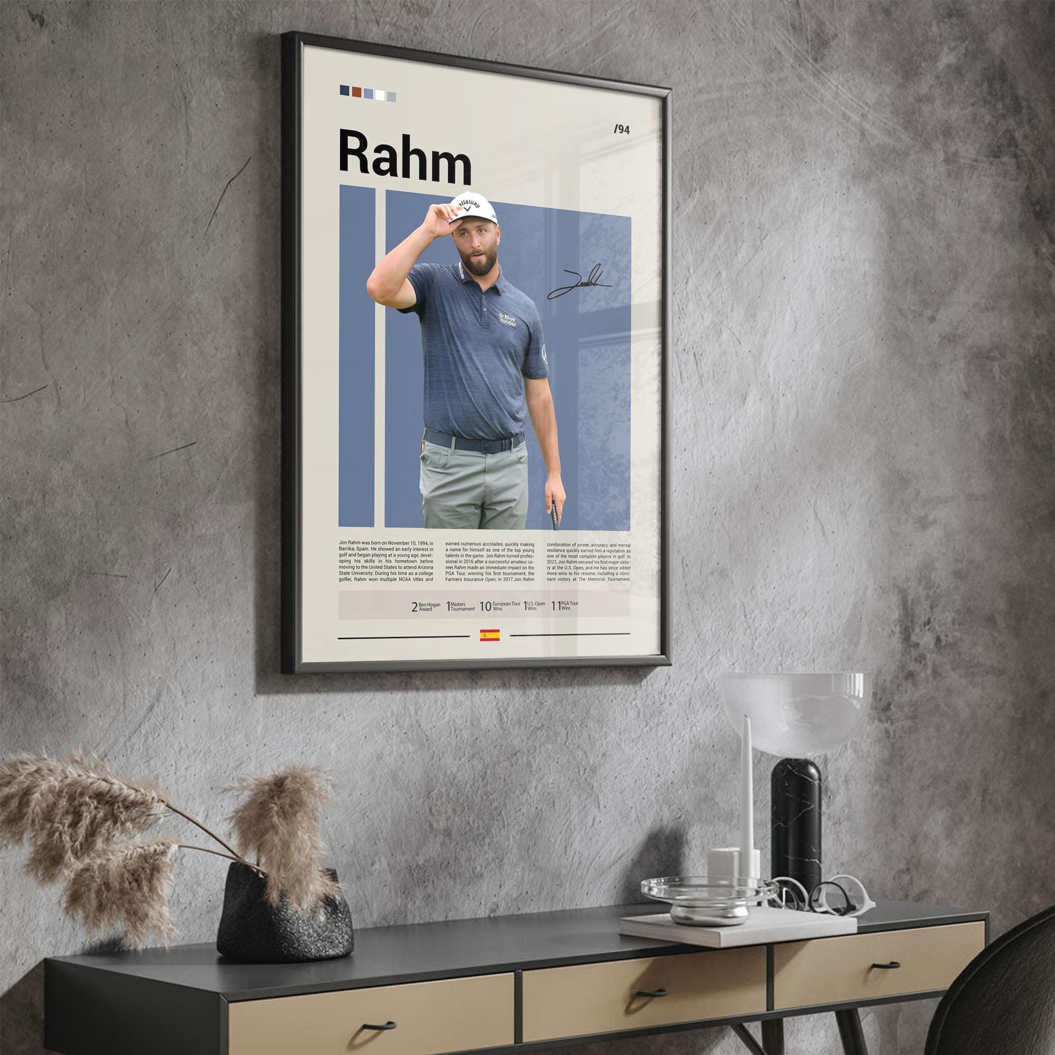 Minimalist Jon Rahm Poster