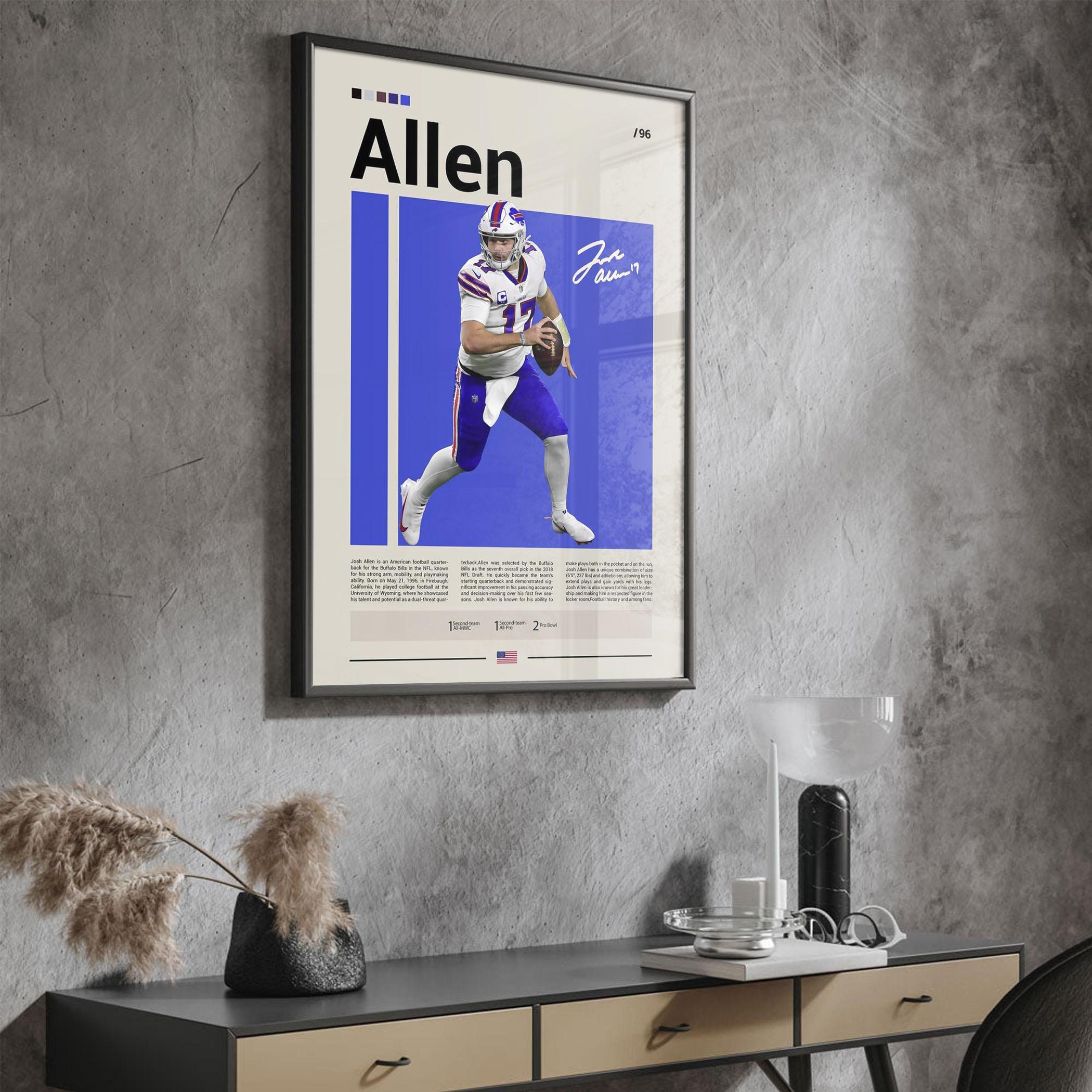 Minimalist Josh Allen Buffalo Bills Poster