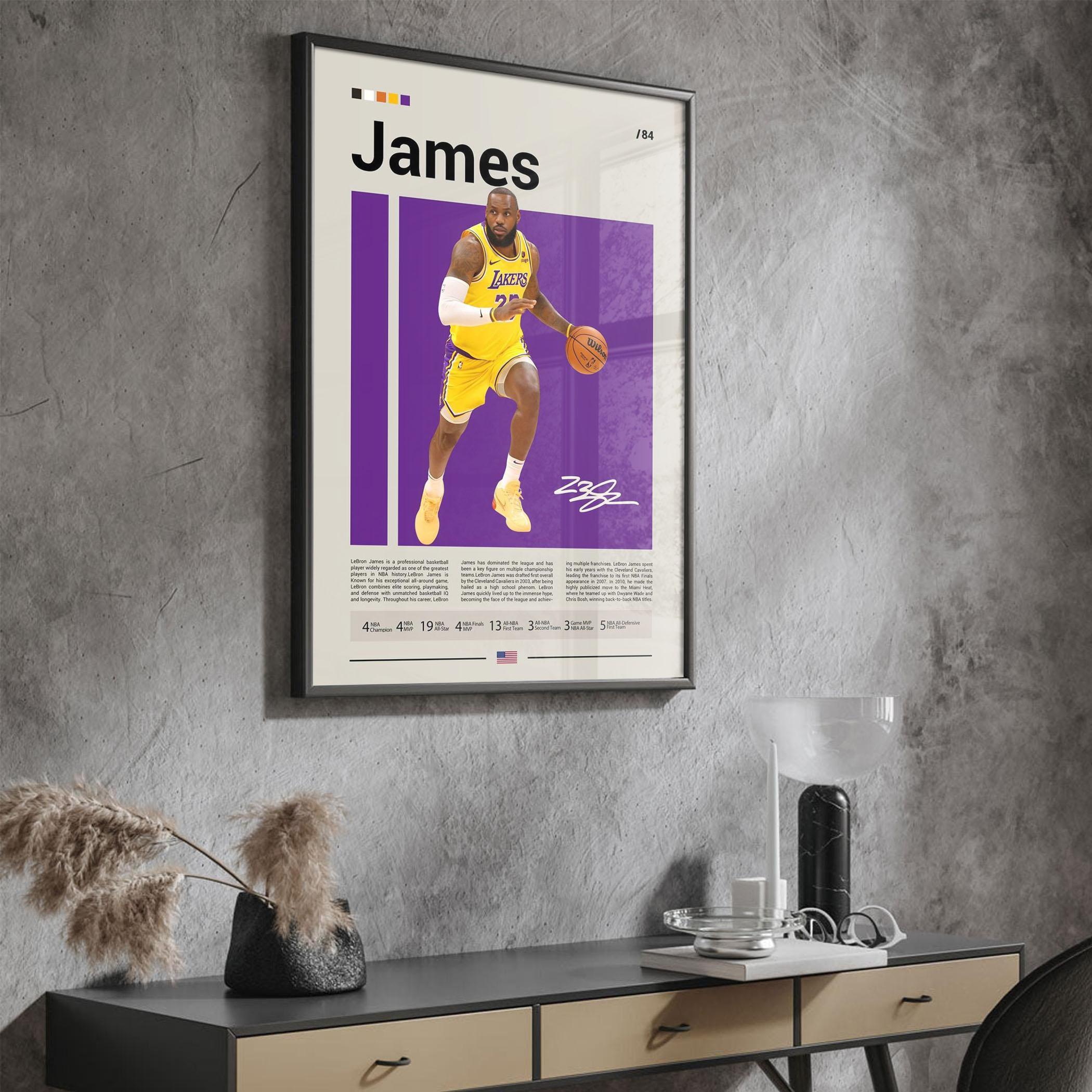 Minimalist LeBron James Lakers Poster