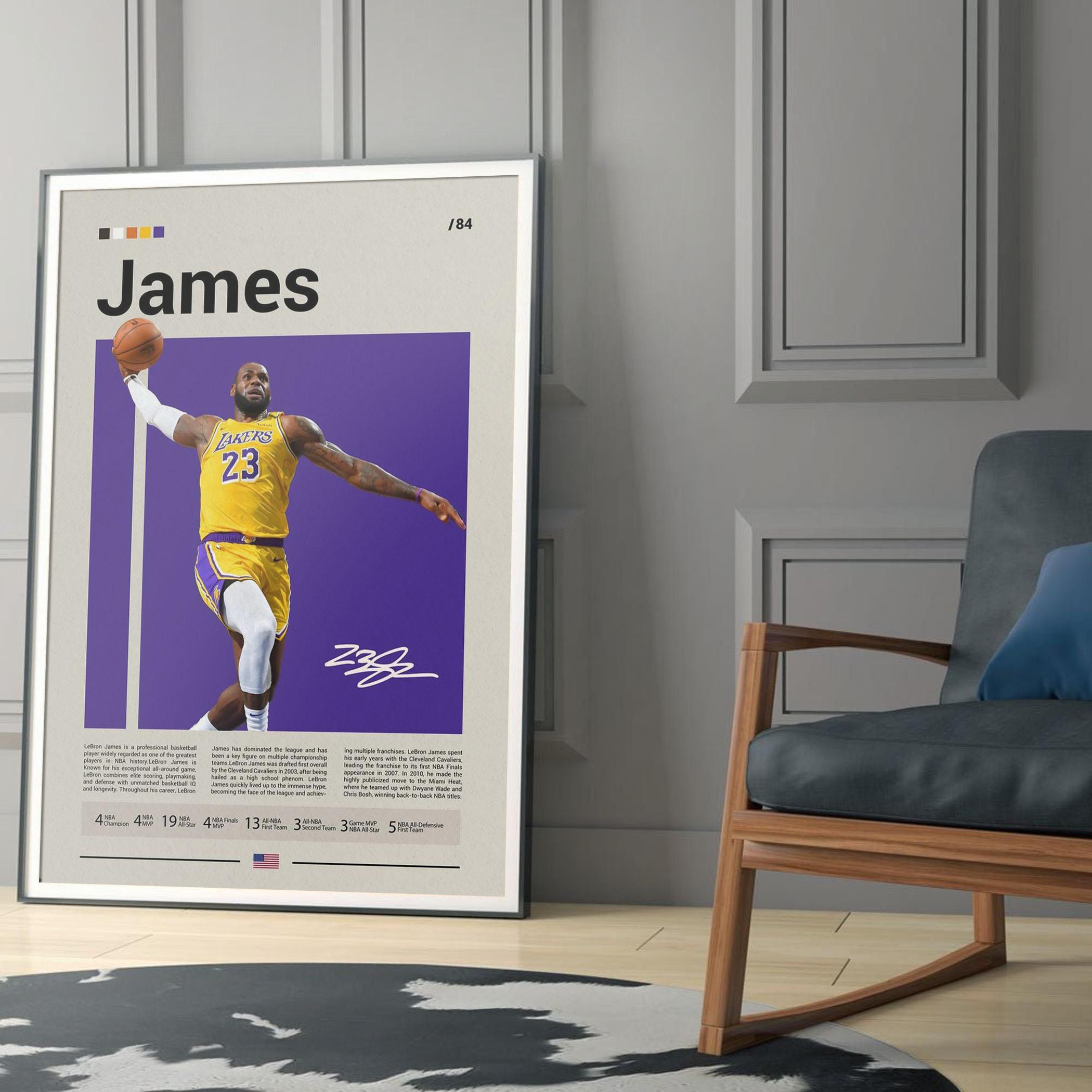 Minimalist LeBron James Los Angeles Lakers Poster