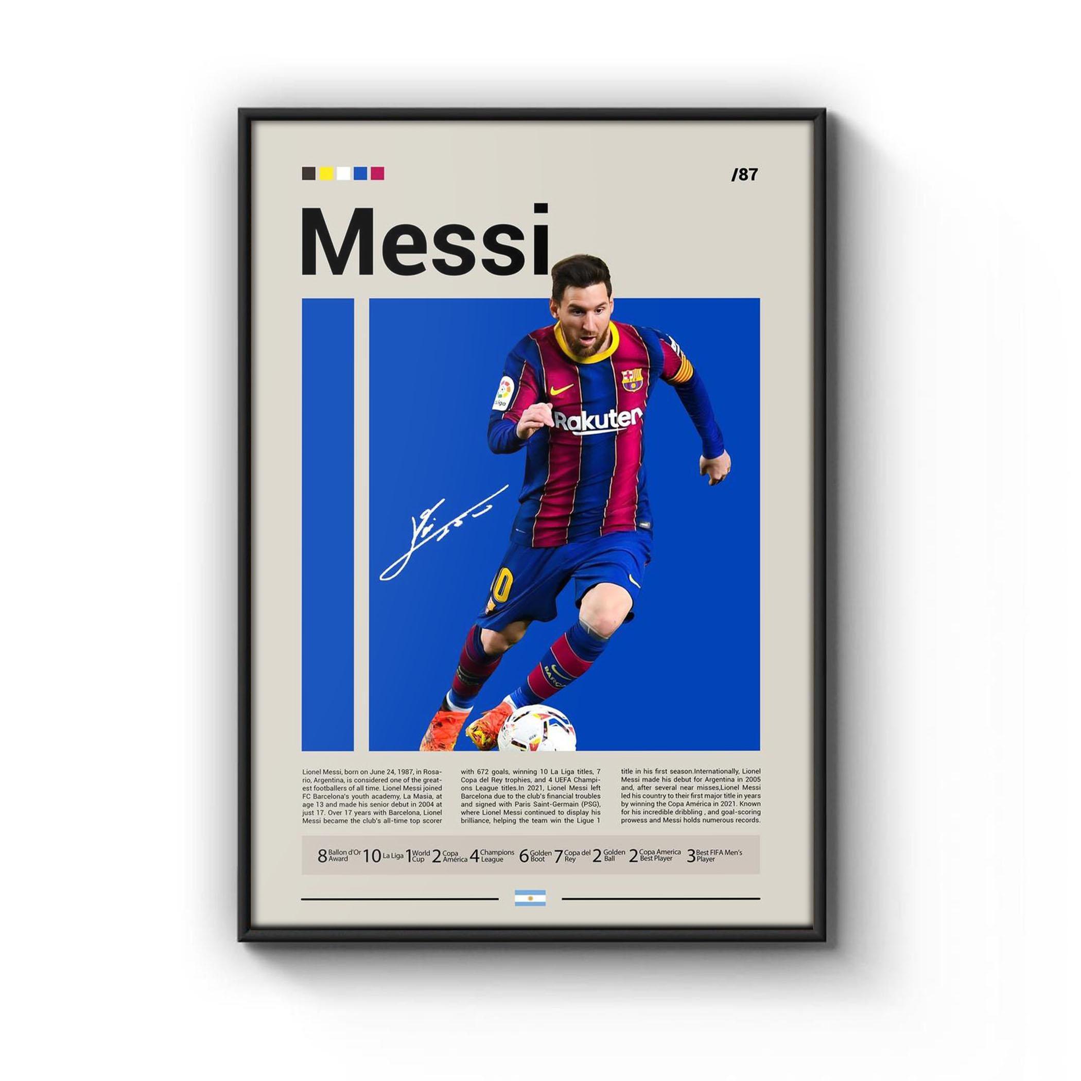 Minimalist Lionel Messi FC Barcelona Poster