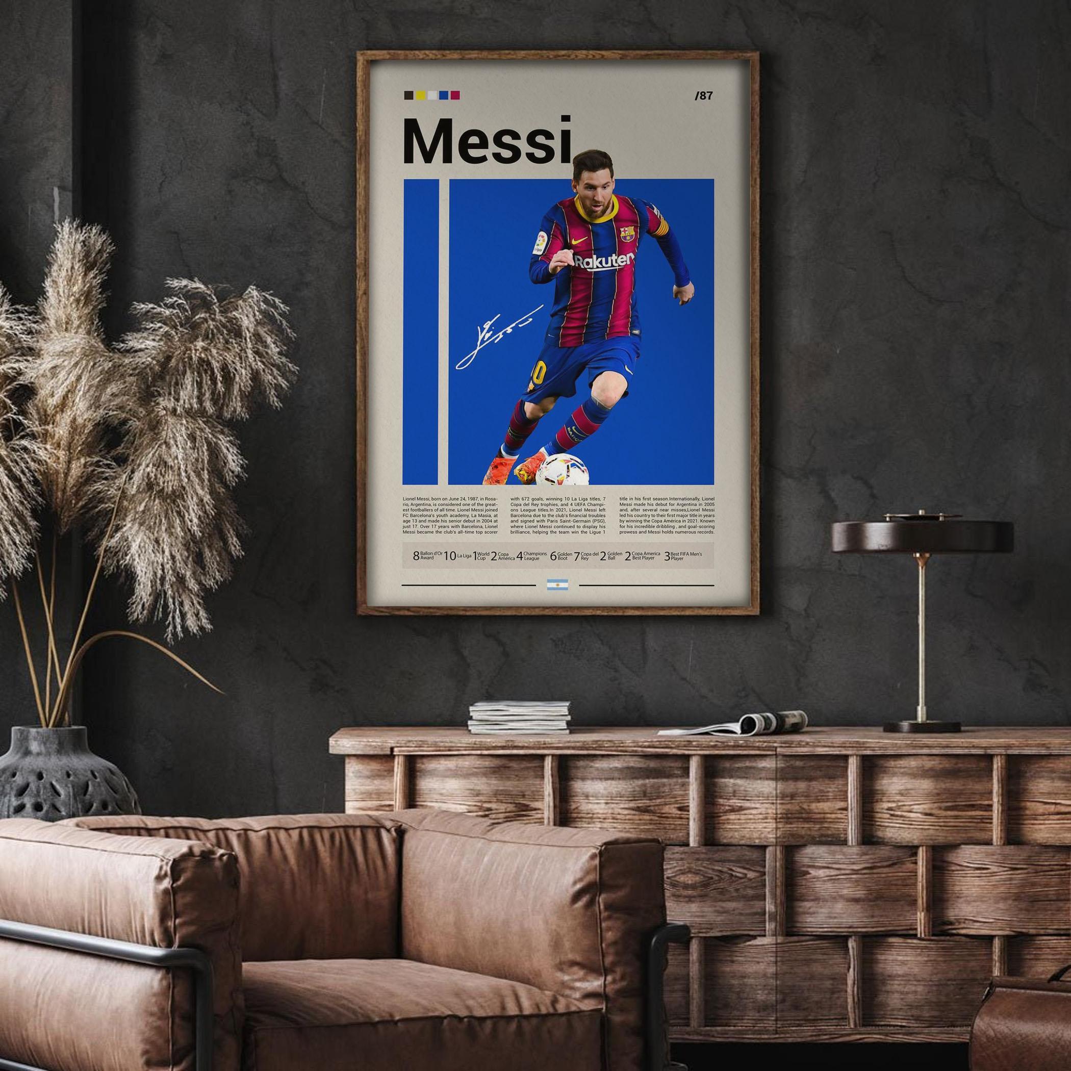 Minimalist Lionel Messi FC Barcelona Poster