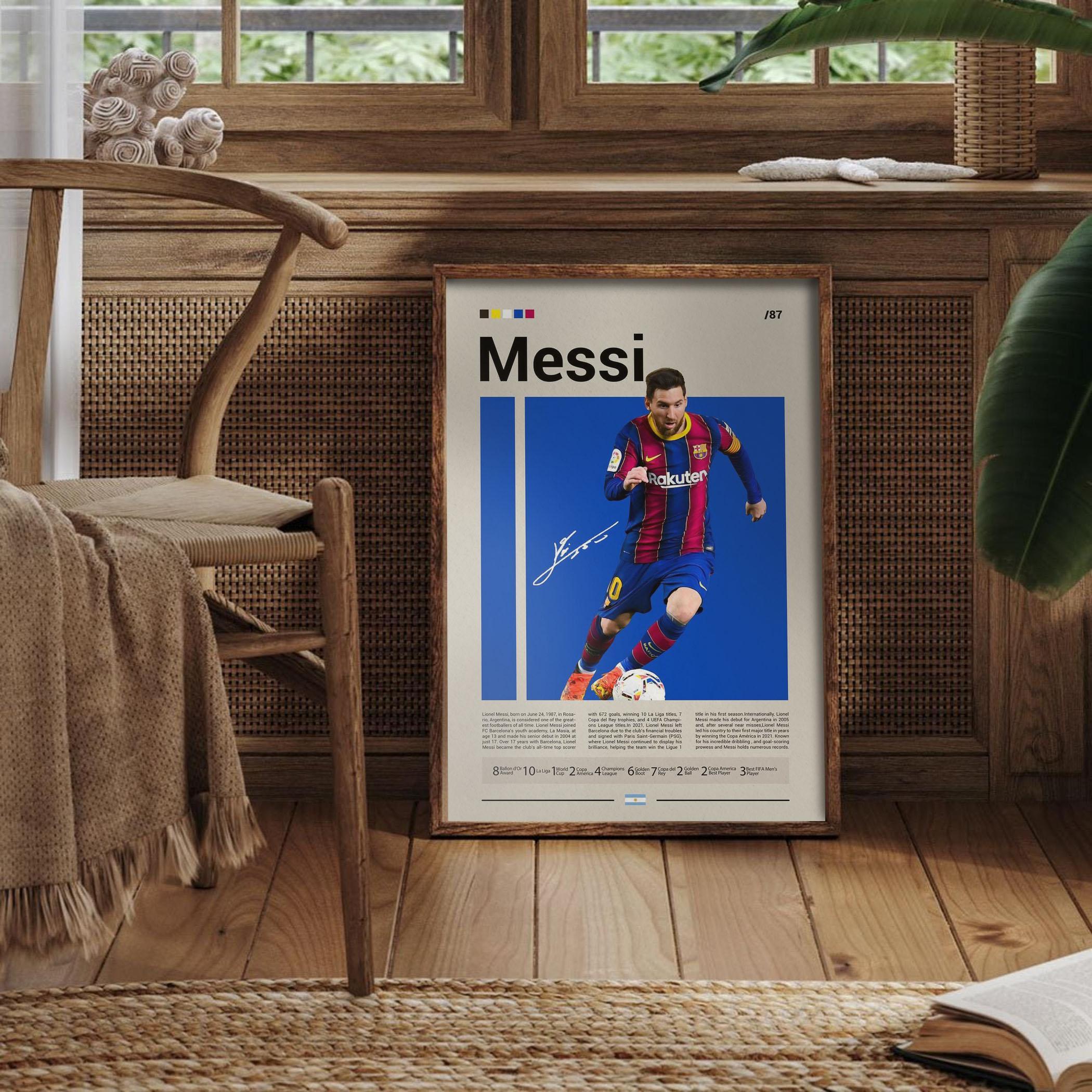 Minimalist Lionel Messi FC Barcelona Poster