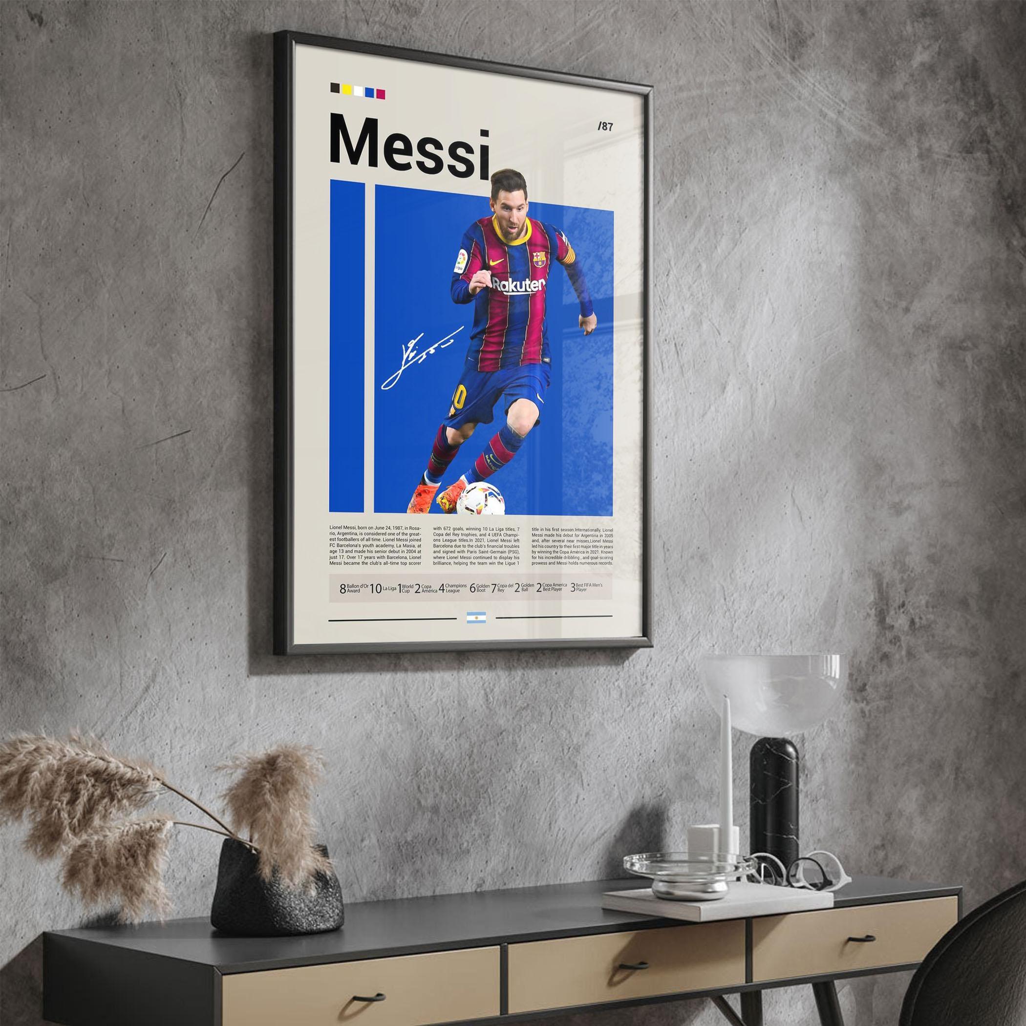 Minimalist Lionel Messi FC Barcelona Poster