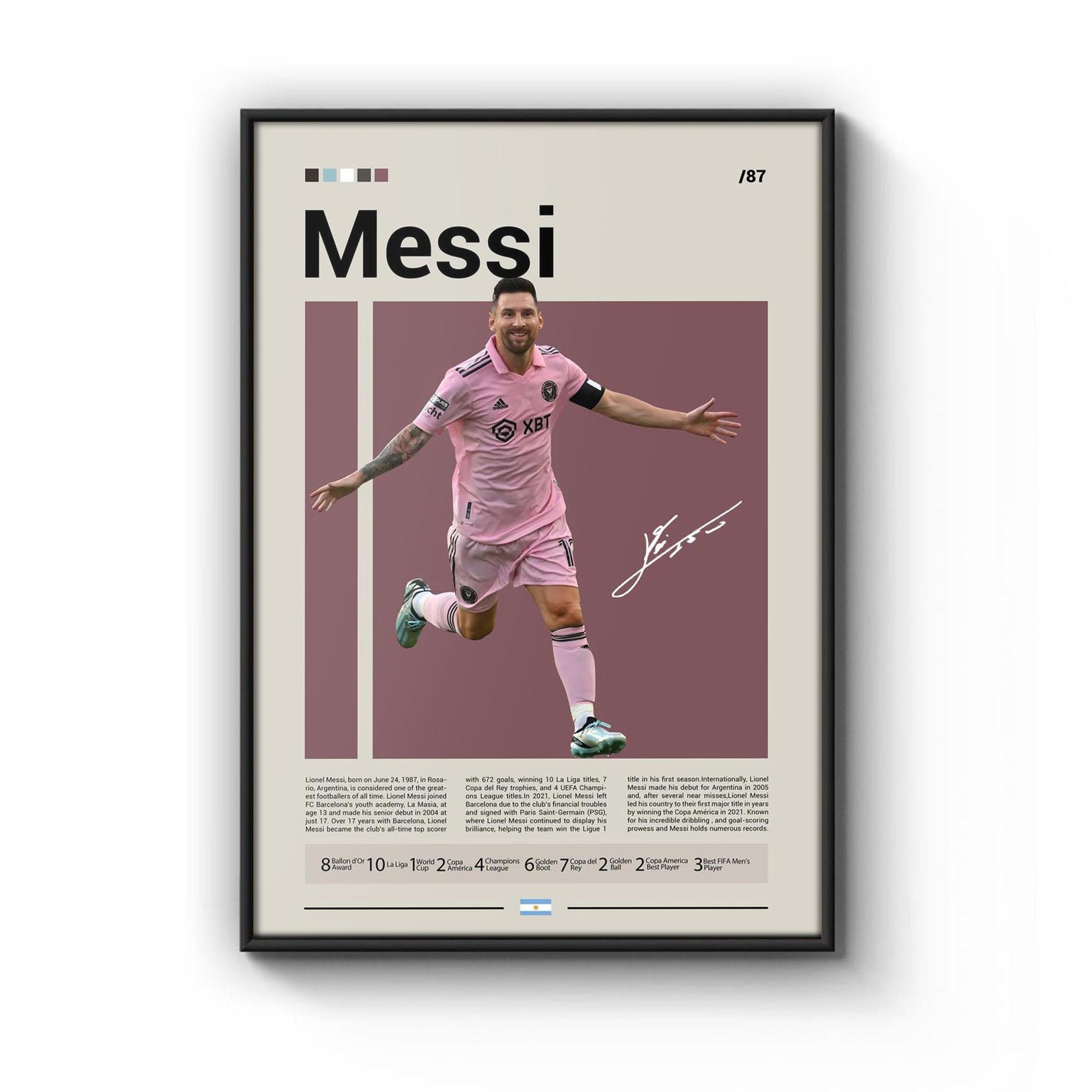 Minimalist Lionel Messi Inter Miami Poster