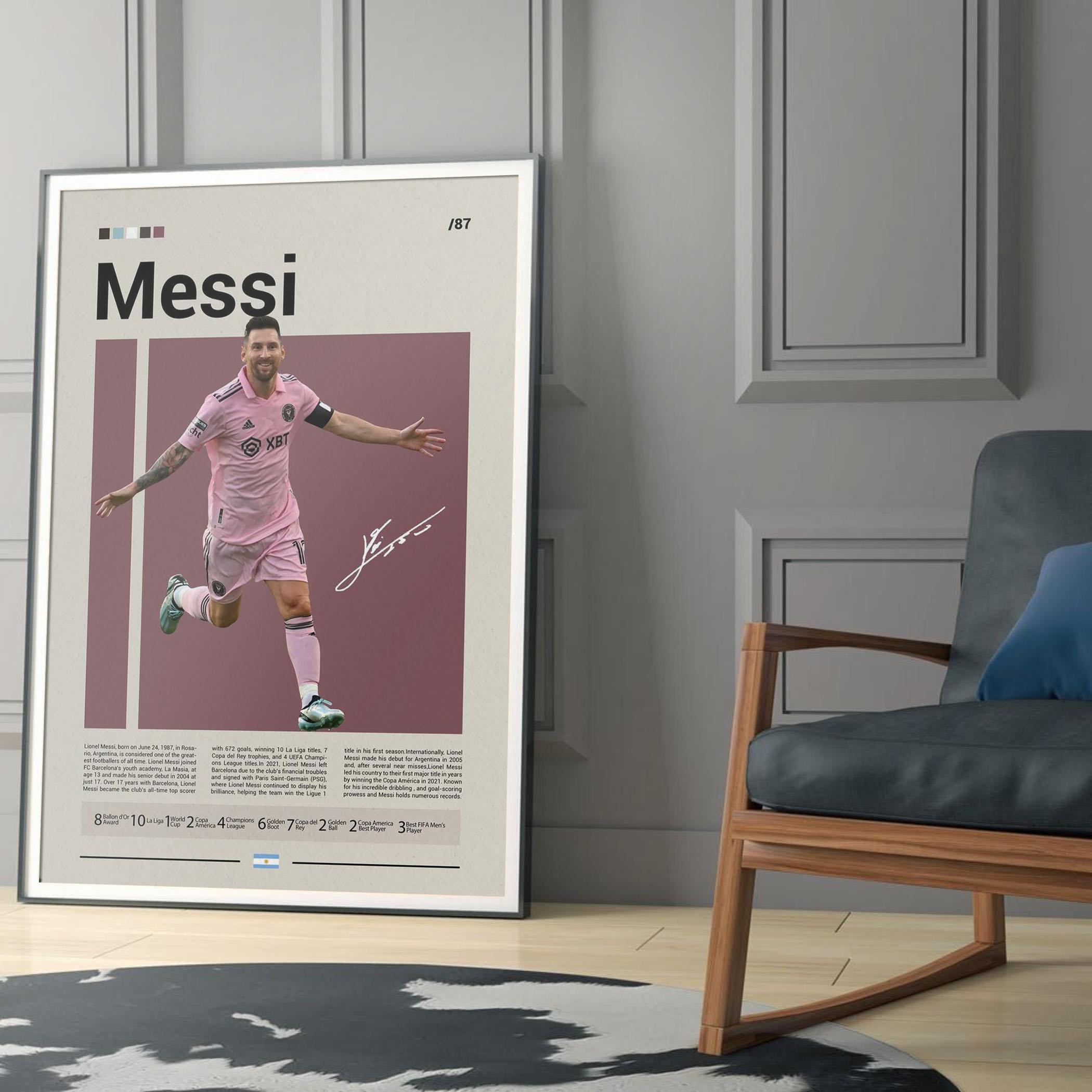 Minimalist Lionel Messi Inter Miami Poster