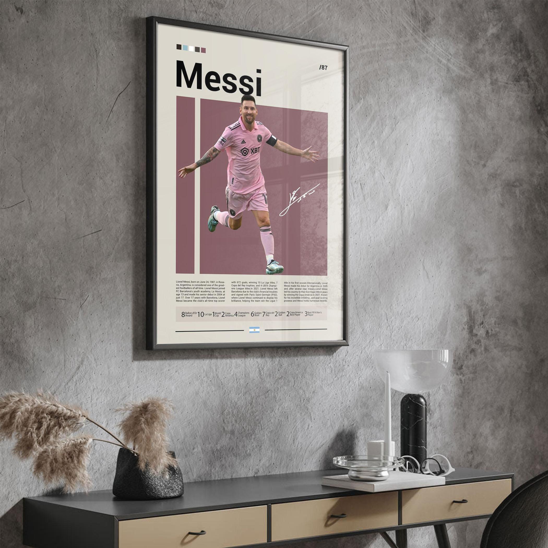 Minimalist Lionel Messi Inter Miami Poster