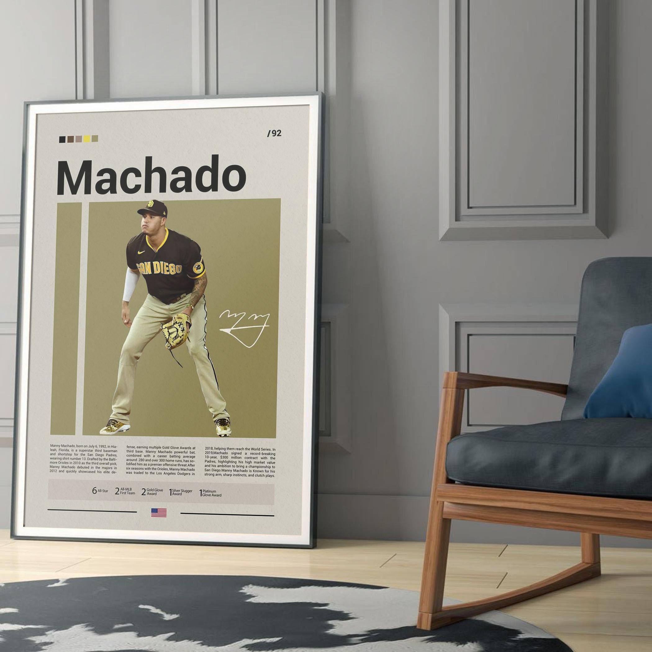 Minimalist Manny Machado San Diego Padres Poster