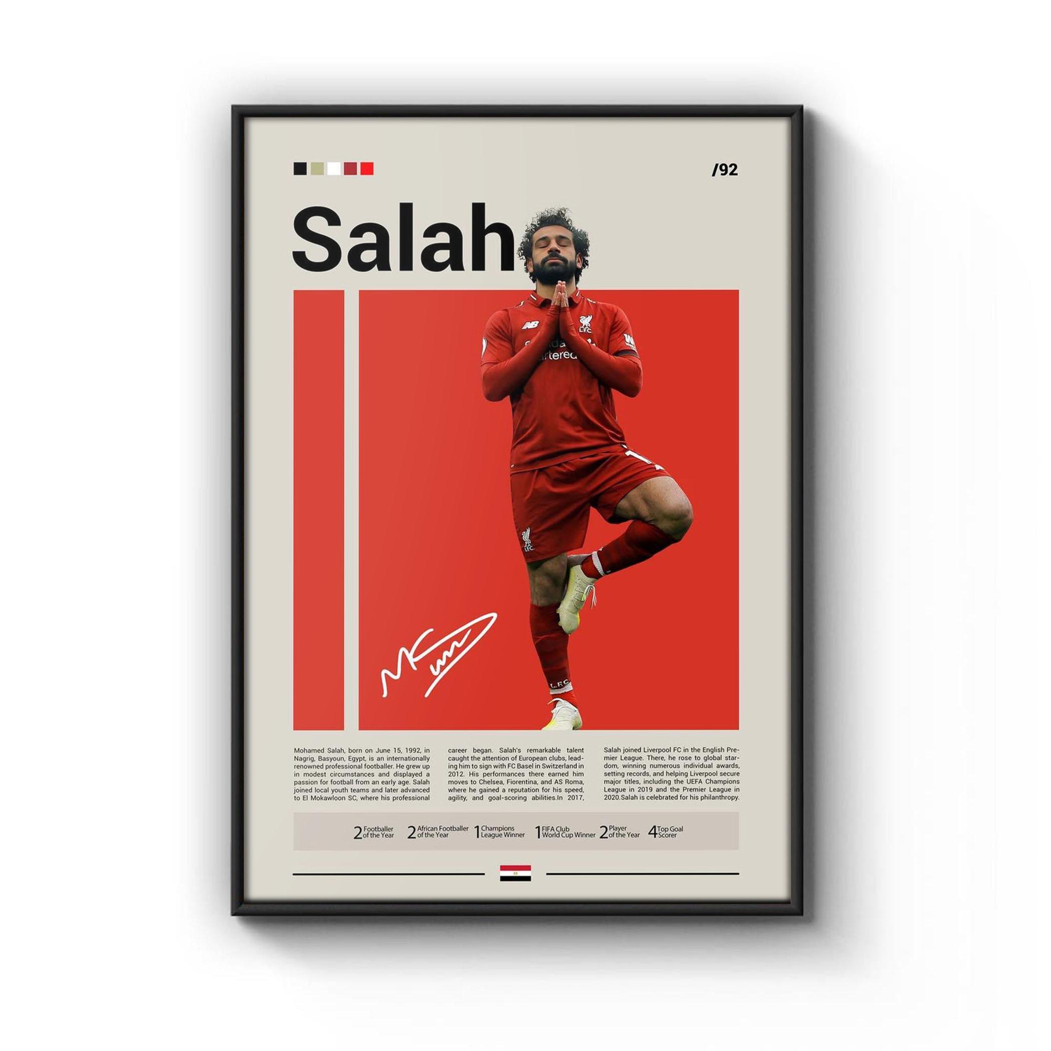 Minimalist Mohamad Salah Egyptianer Poster