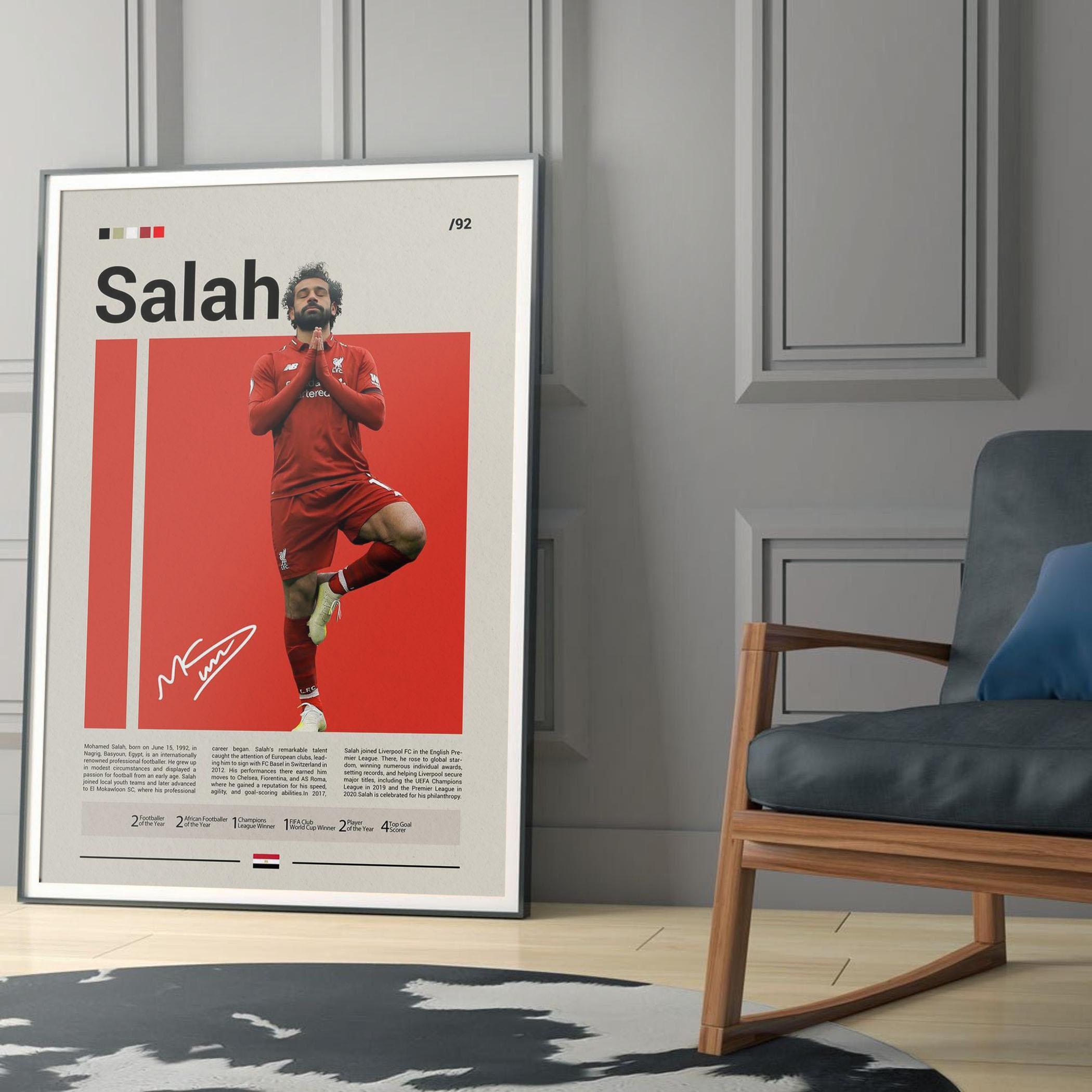 Minimalist Mohamad Salah Egyptianer Poster