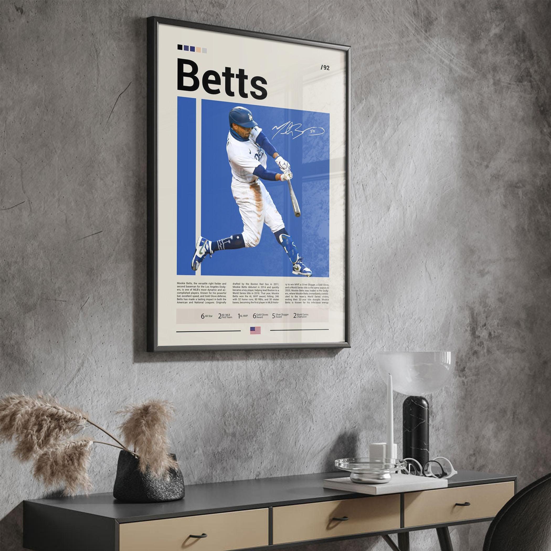 Minimalist Mookie Betts Dodgers Poster