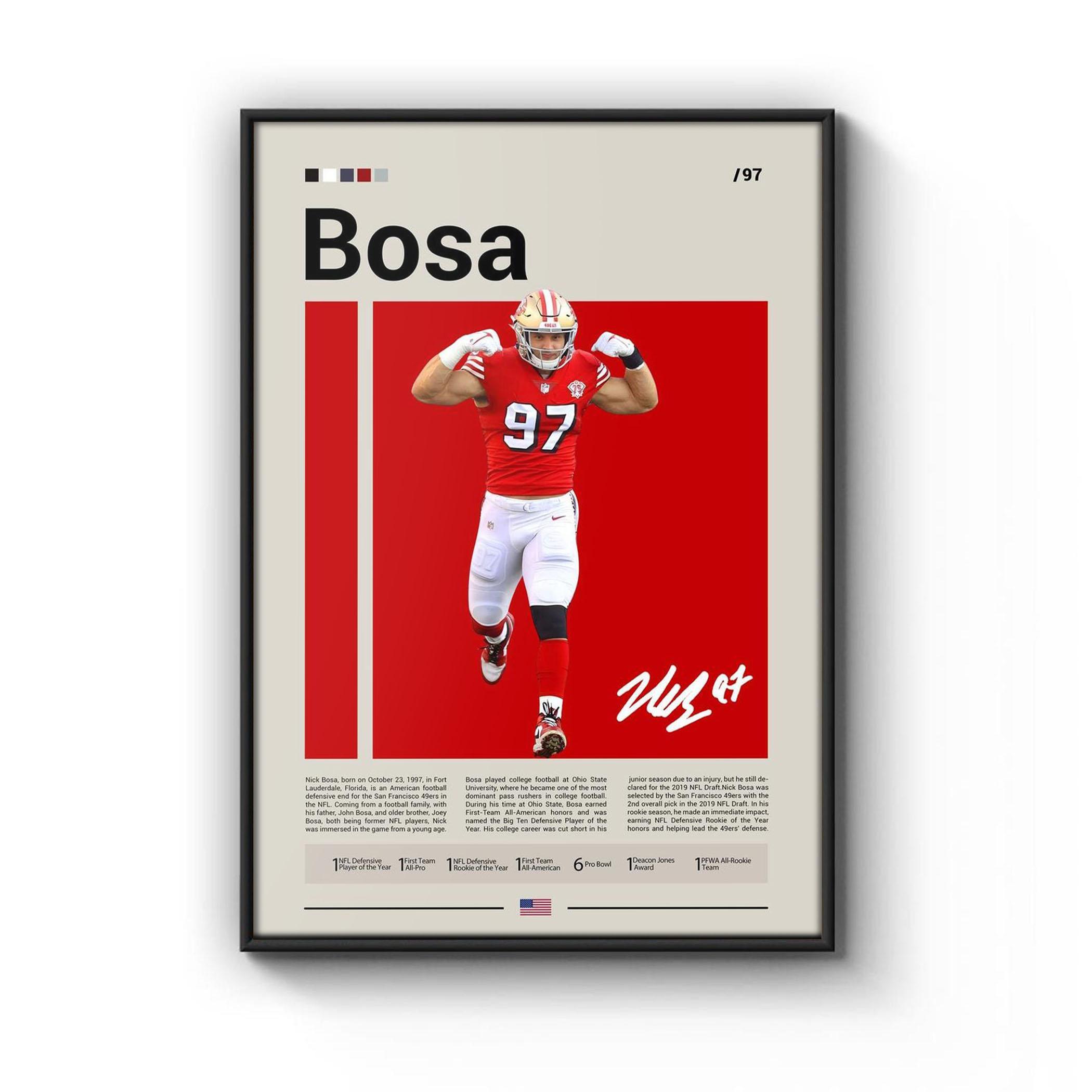 Minimalist Nick Bosa San Francisco 49ers Poster