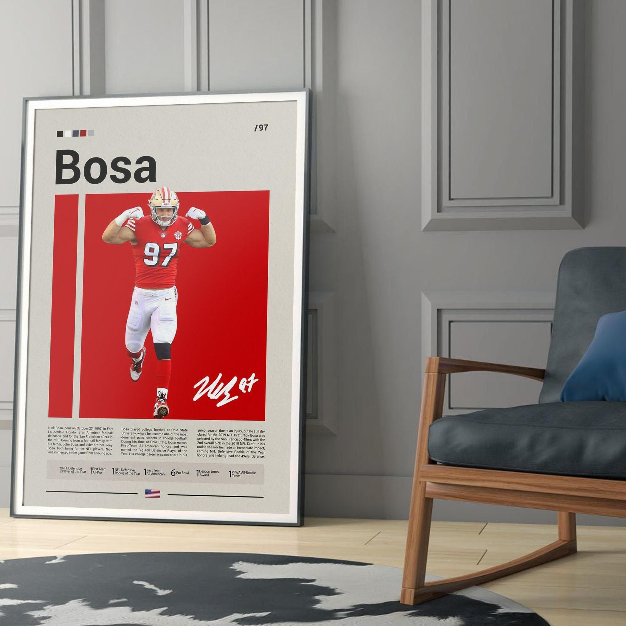 Minimalist Nick Bosa San Francisco 49ers Poster