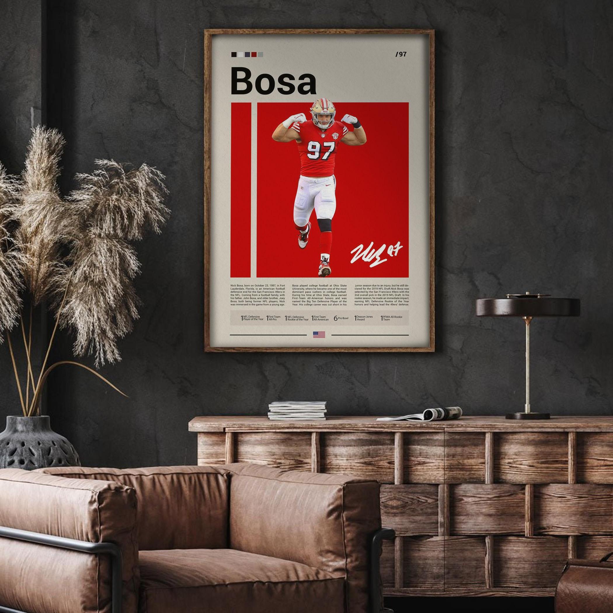 Minimalist Nick Bosa San Francisco 49ers Poster