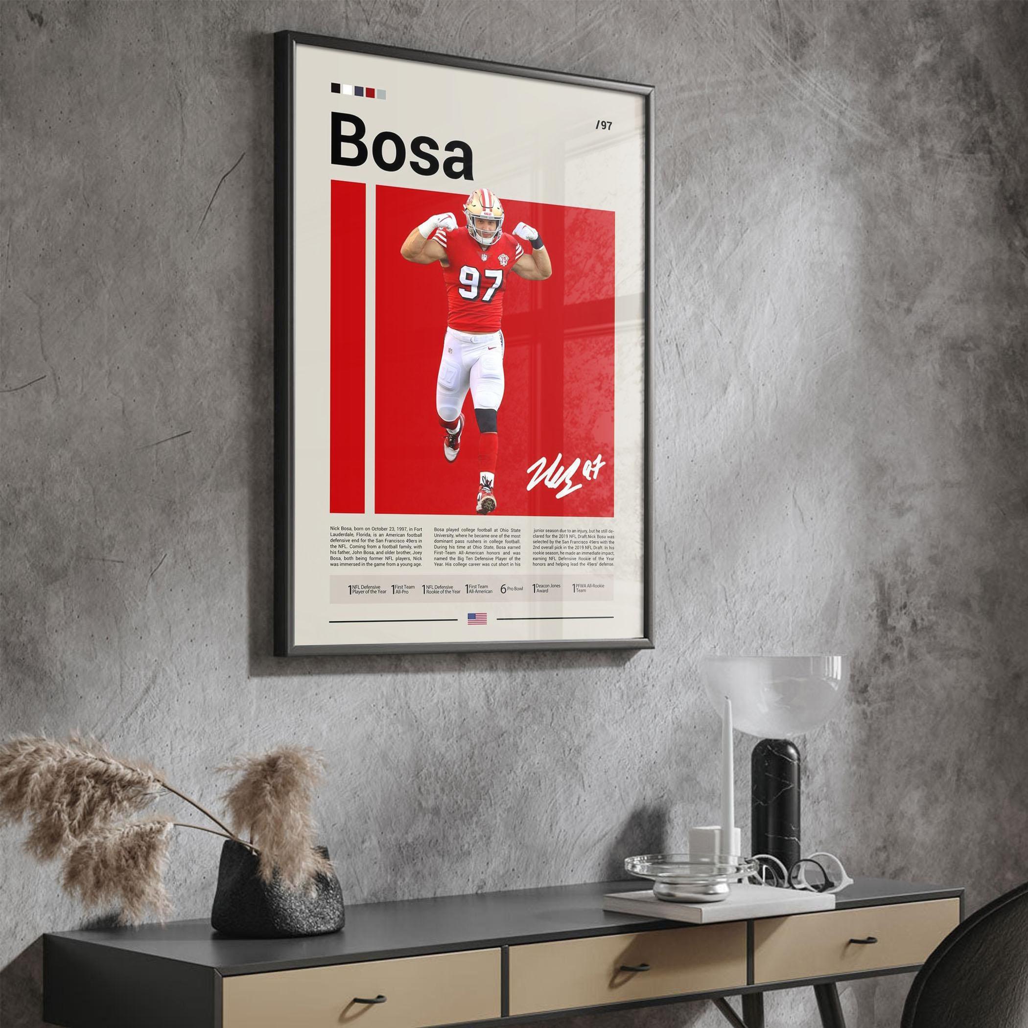 Minimalist Nick Bosa San Francisco 49ers Poster