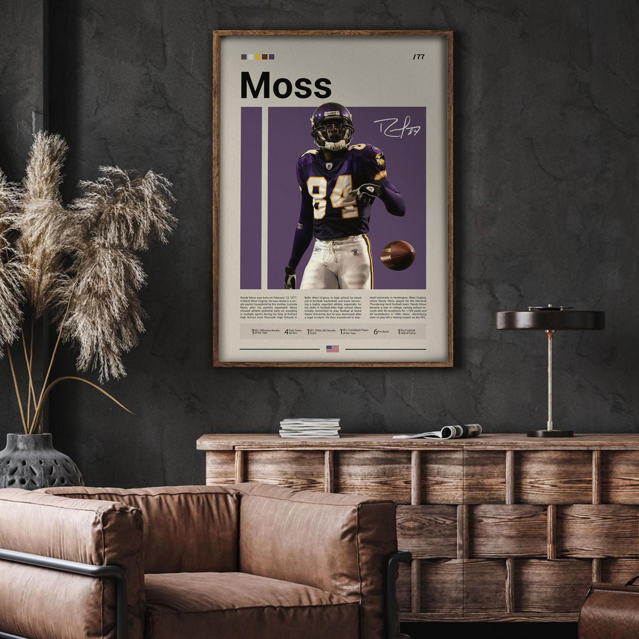 Minimalist Randy Moss Minnesota Vikings Poster