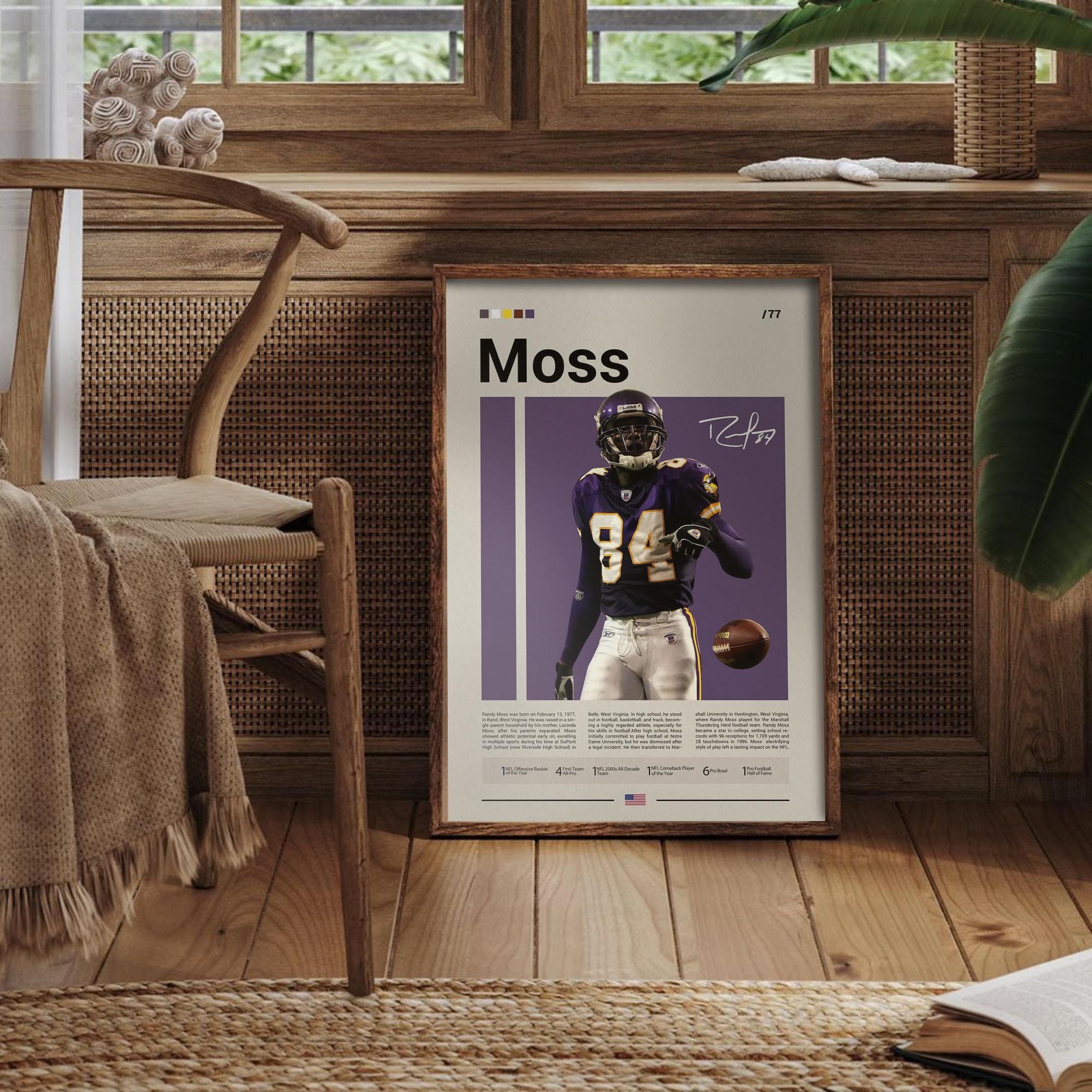 Minimalist Randy Moss Minnesota Vikings Poster