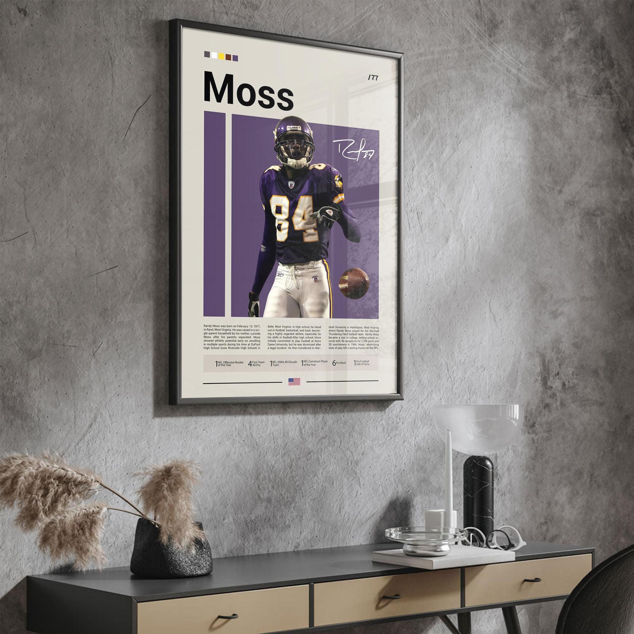 Minimalist Randy Moss Minnesota Vikings Poster