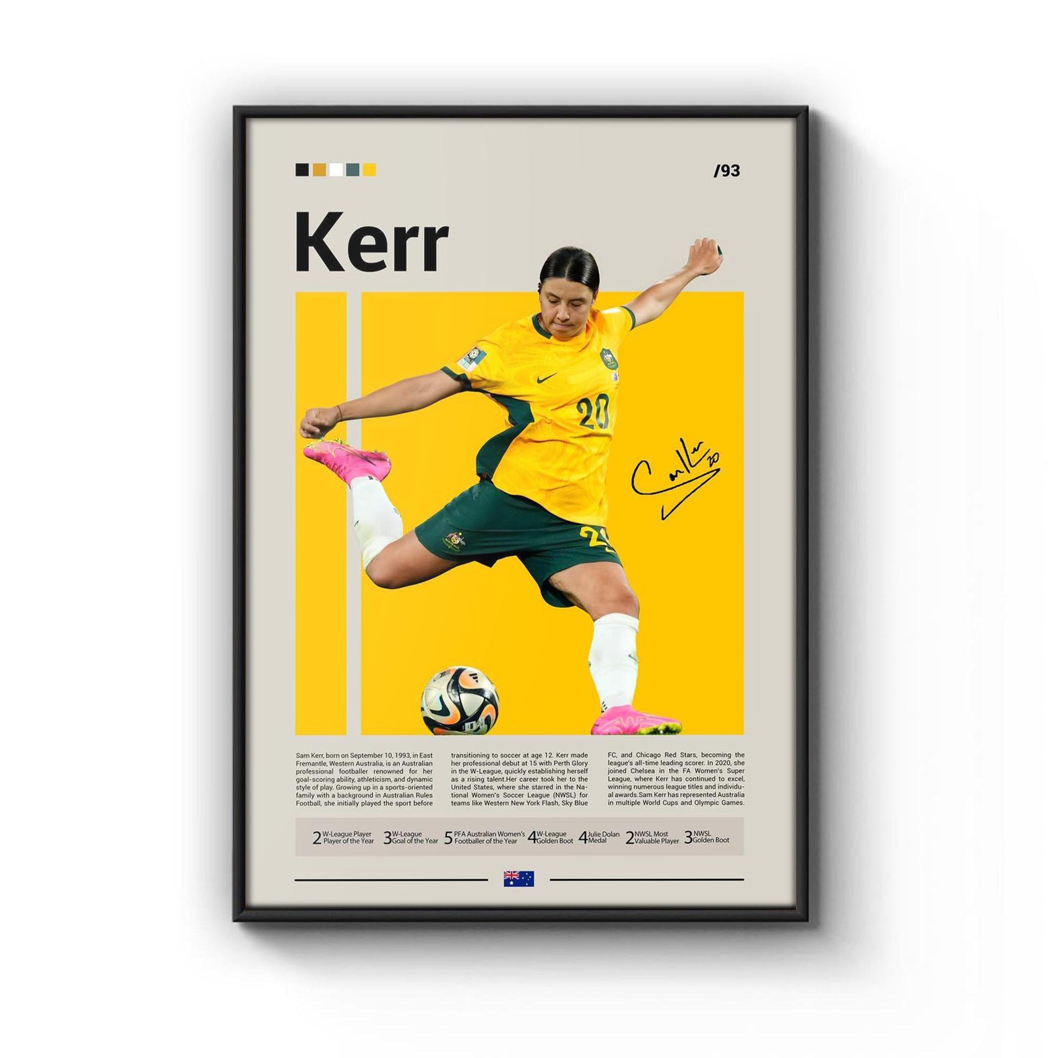 Minimalist Sam Kerr Matildas Poster