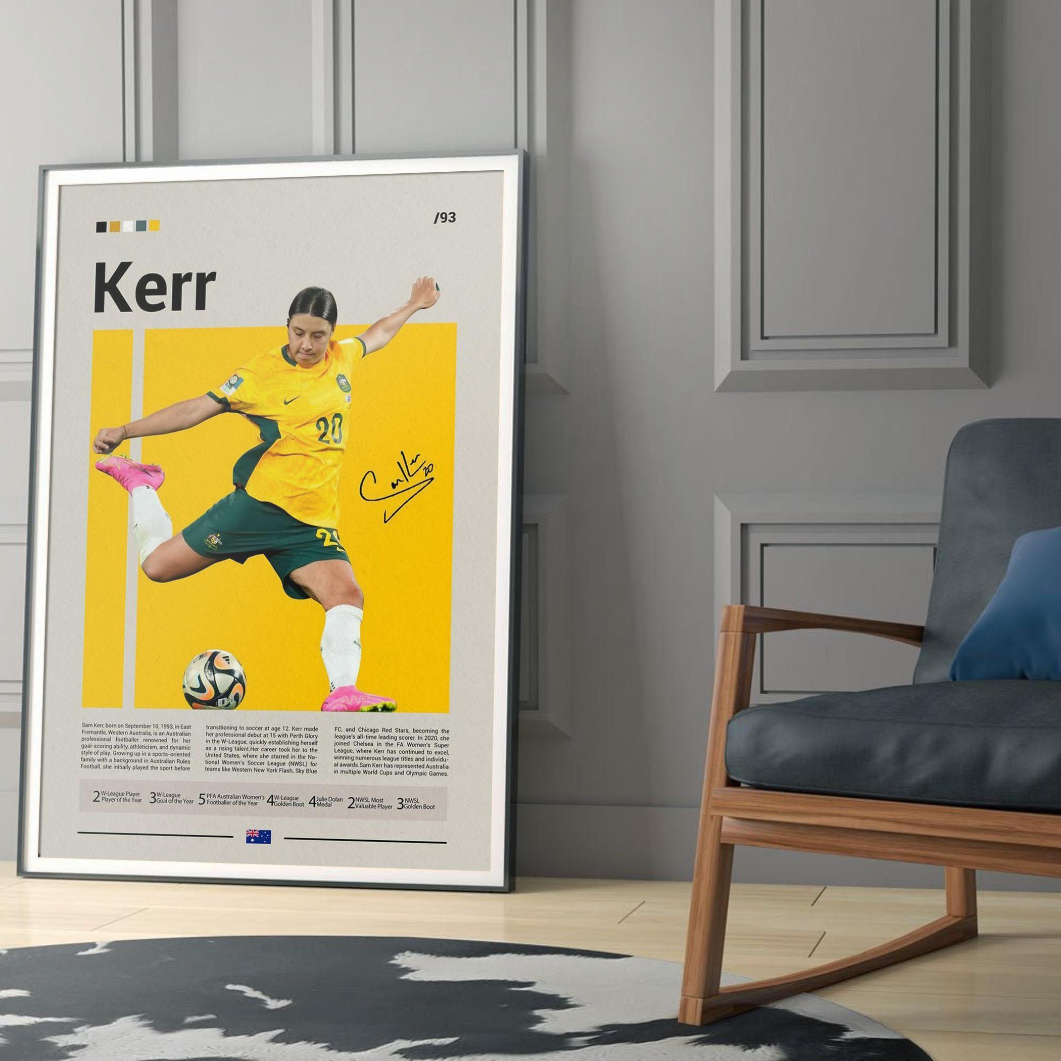 Minimalist Sam Kerr Matildas Poster