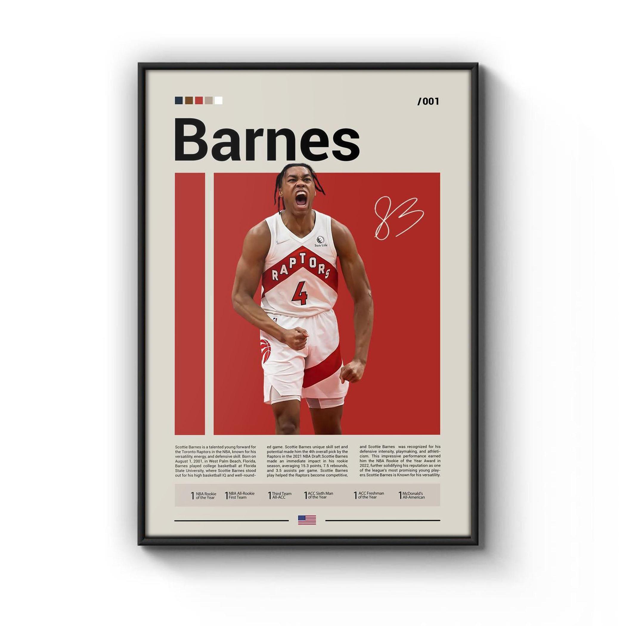Minimalist Scottie Barnes Toronto Poster