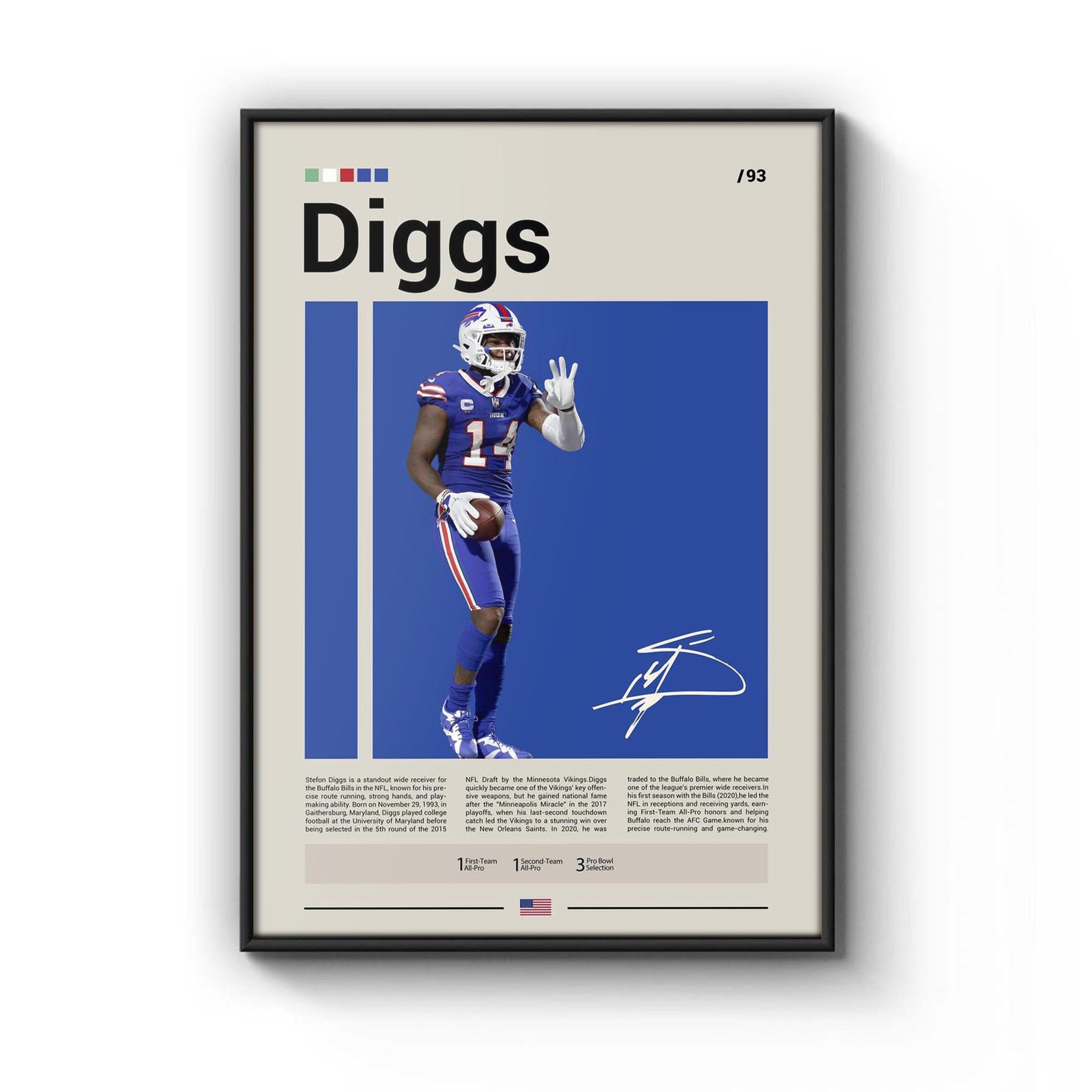 Minimalist Stefon Diggs Buffalo Bills Poster