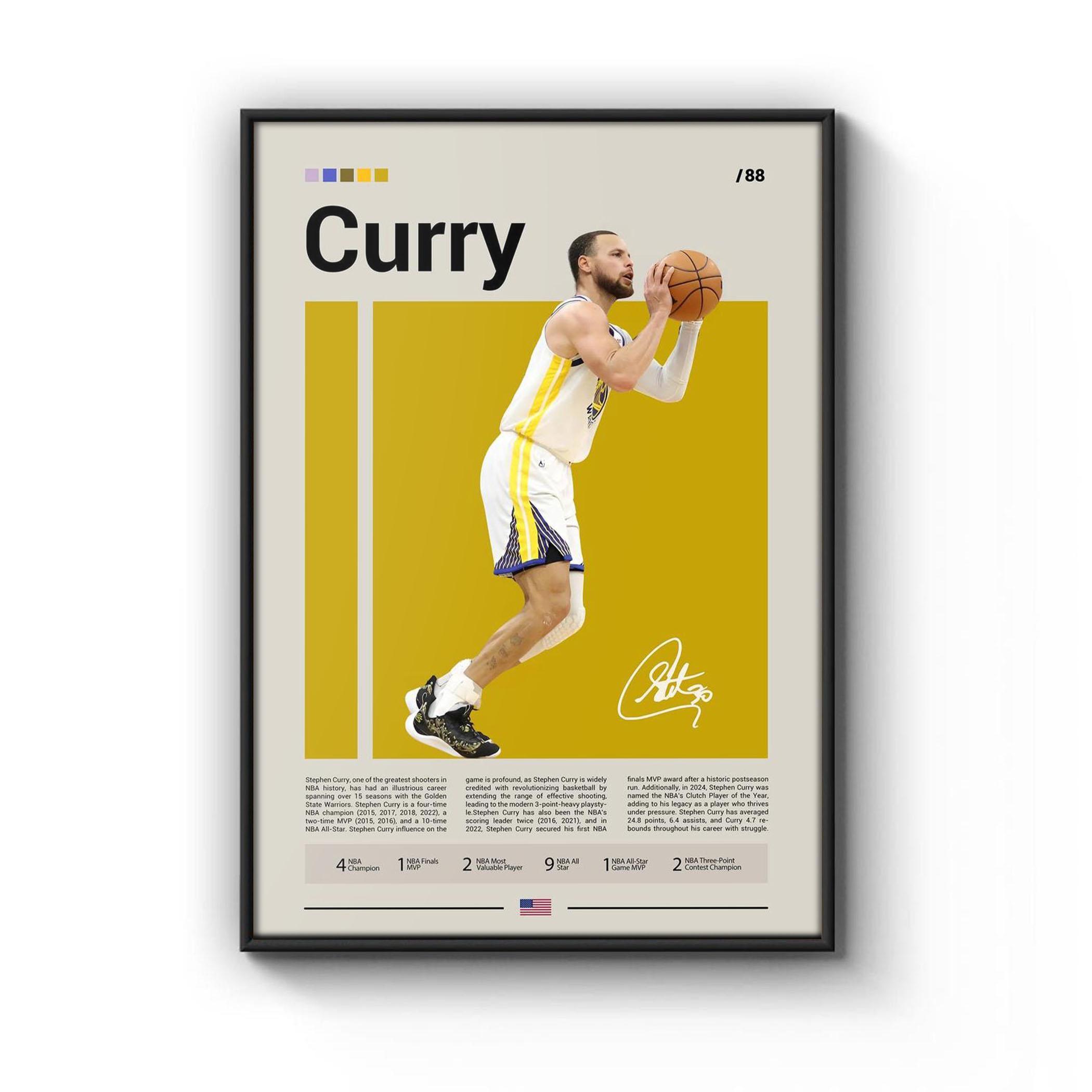 Minimalist Stephen Curry Golden State Warriors Poster