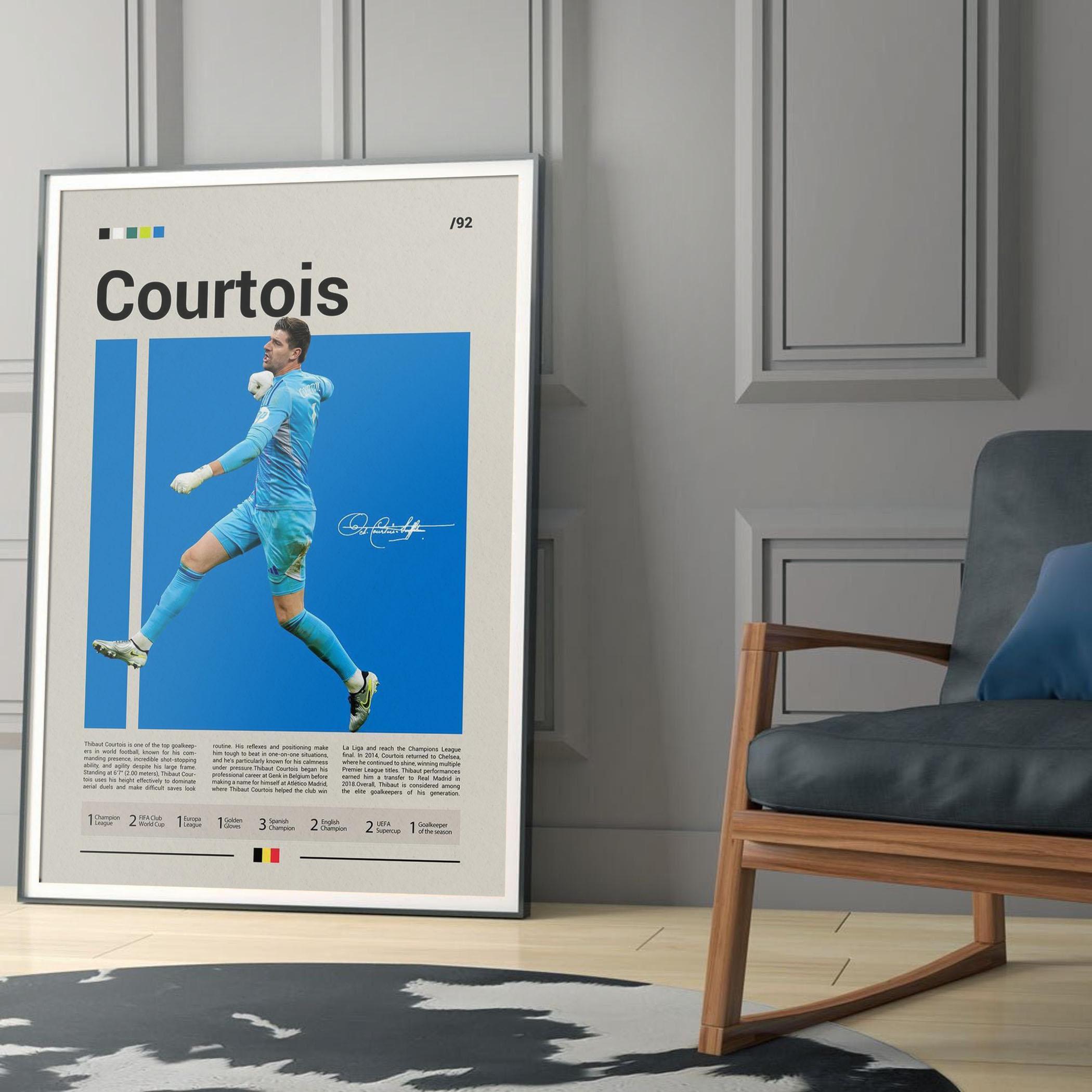 Minimalist Thibaut Courtois Real Madrid Poster