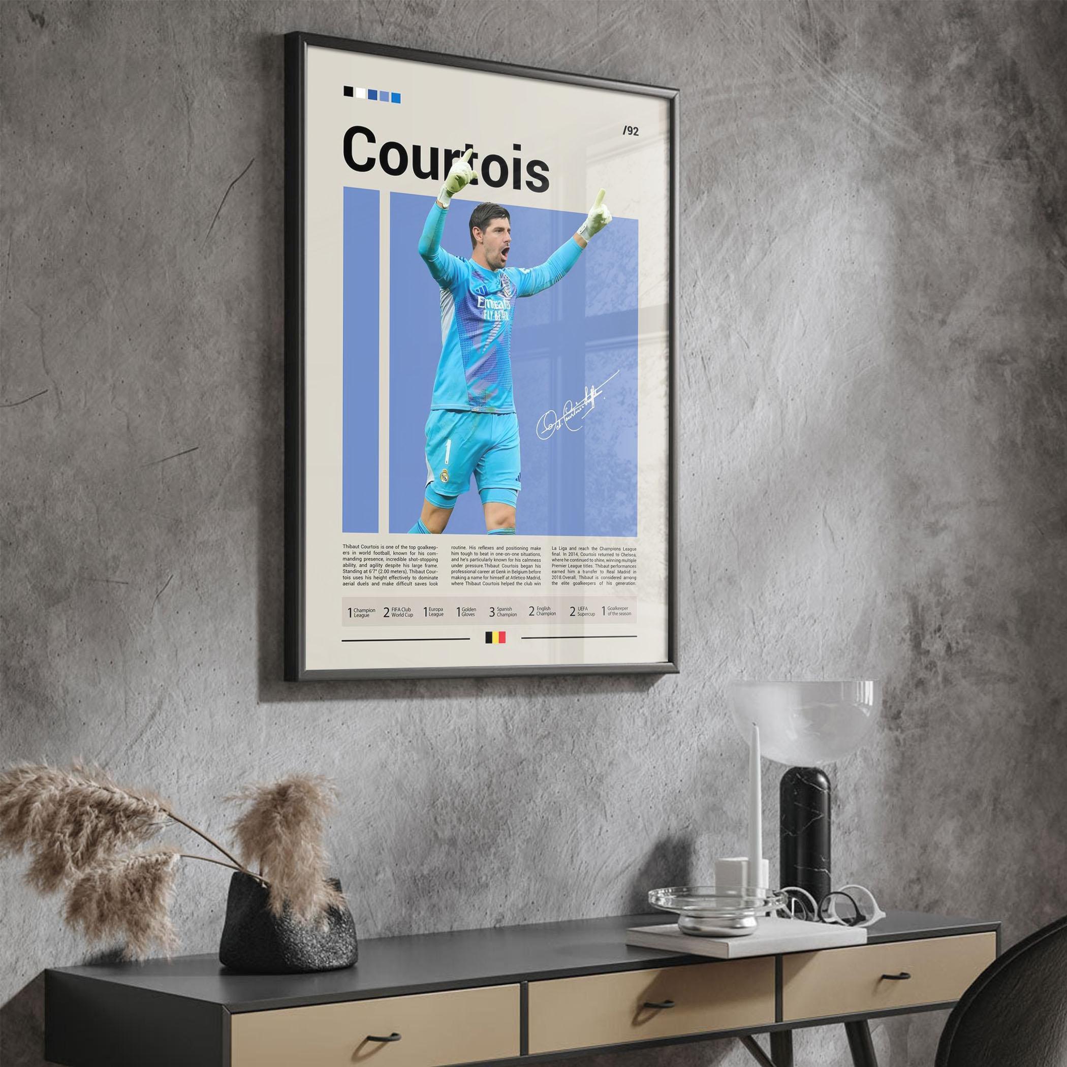 Minimalist Thibaut Courtois Real Madrid Poster