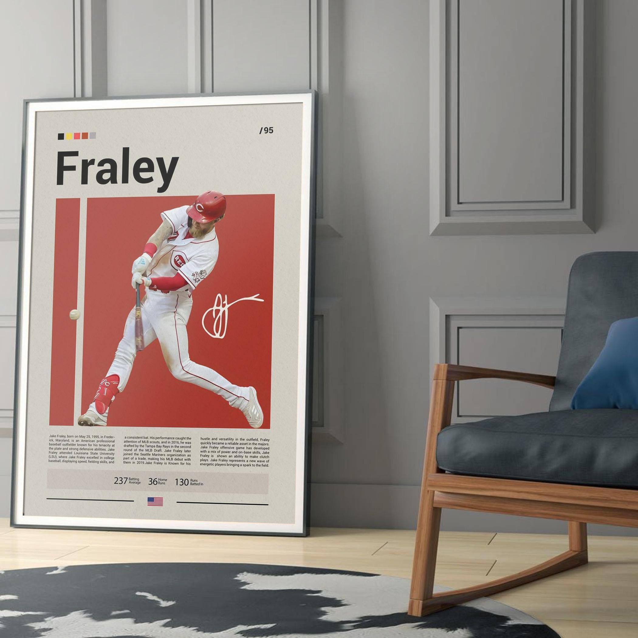 Minimalist TJ Fraley Cincinnati Reds Poster
