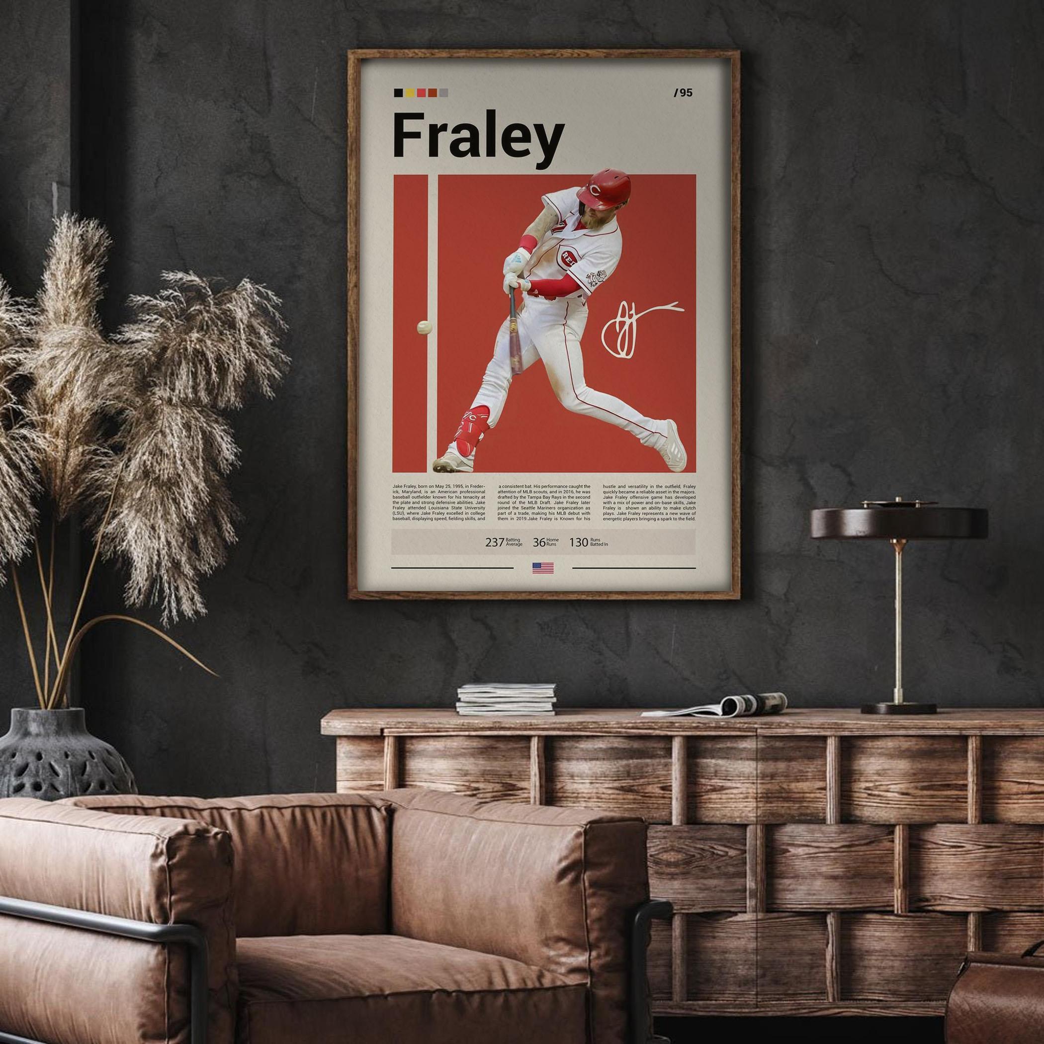Minimalist TJ Fraley Cincinnati Reds Poster