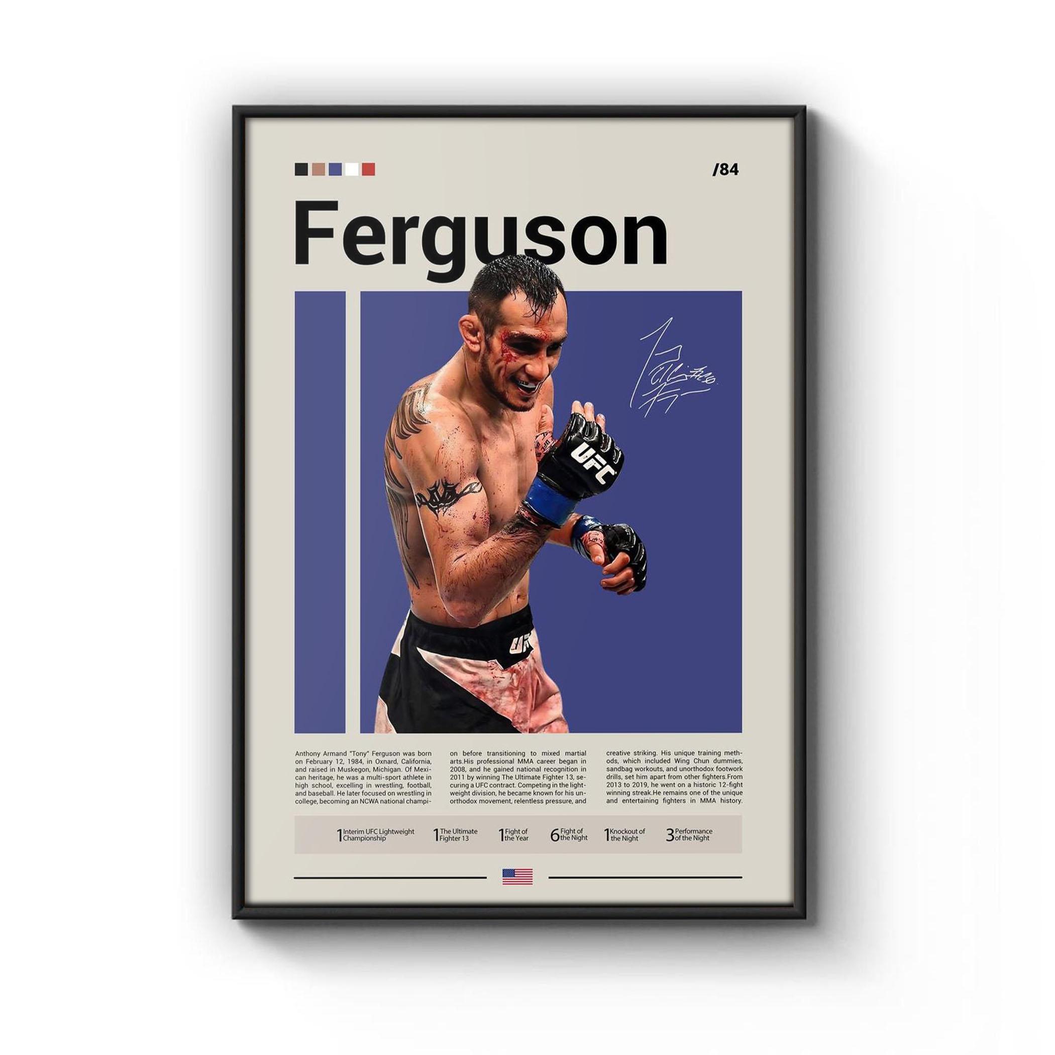 Minimalist Tony Ferguson Fighting Poster